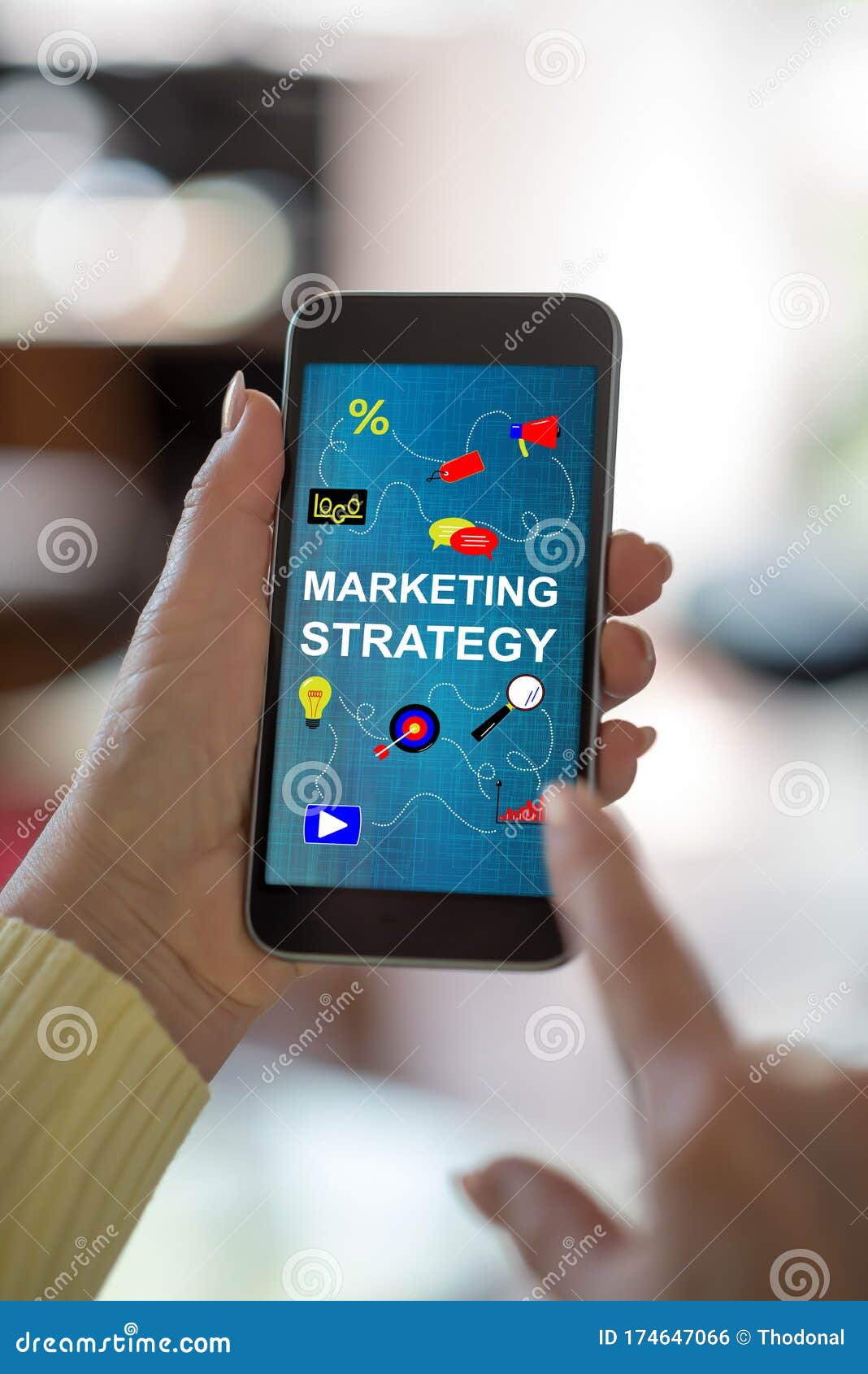 Marketing Strategy Concept on a Smartphone Stock Photo - Image of idea ...