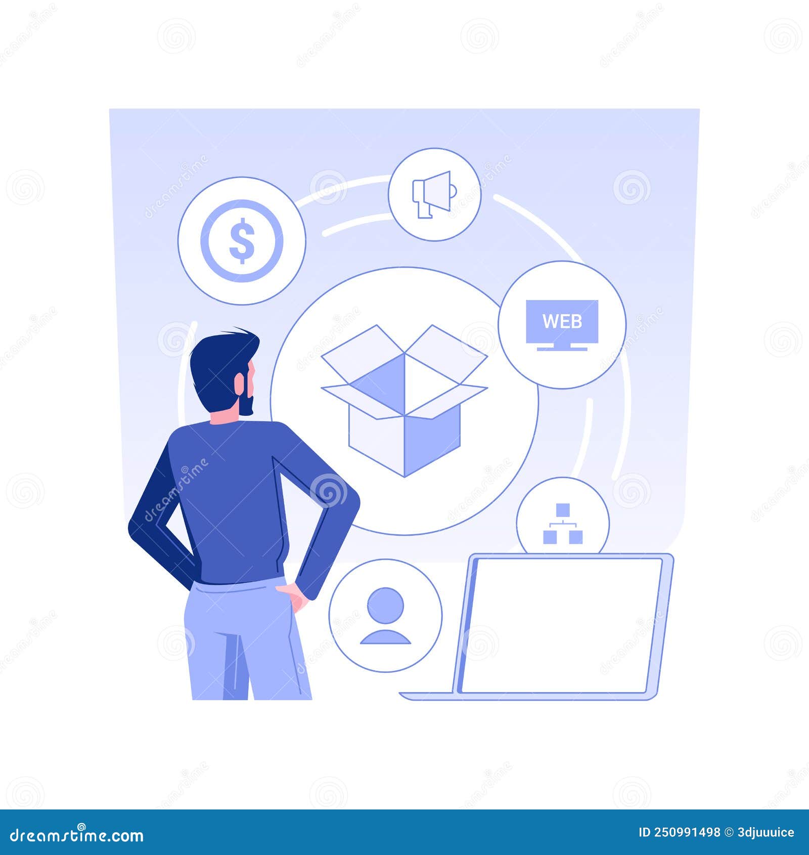 Marketing Strategy Development Isolated Concept Vector Illustration ...