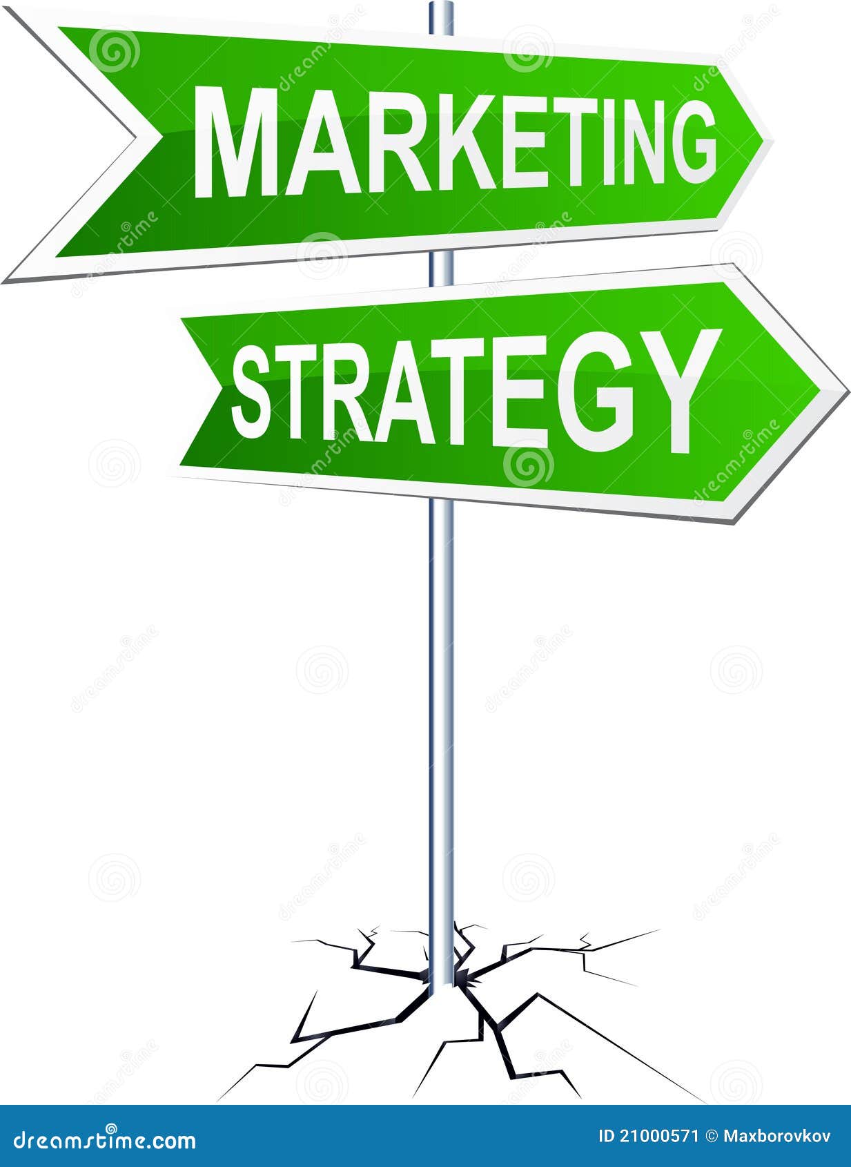Marketing-strategy Direction Sign. Stock Vector - Illustration of road ...