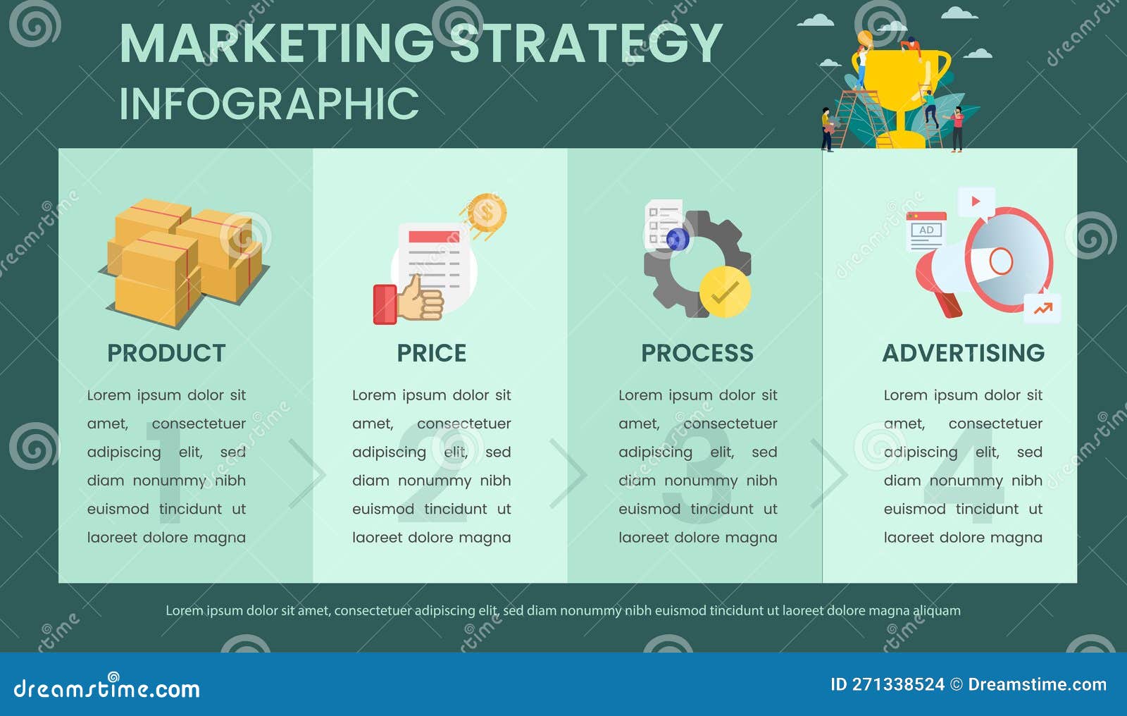 Marketing Strategy Infographic Concept Design Stock Vector ...