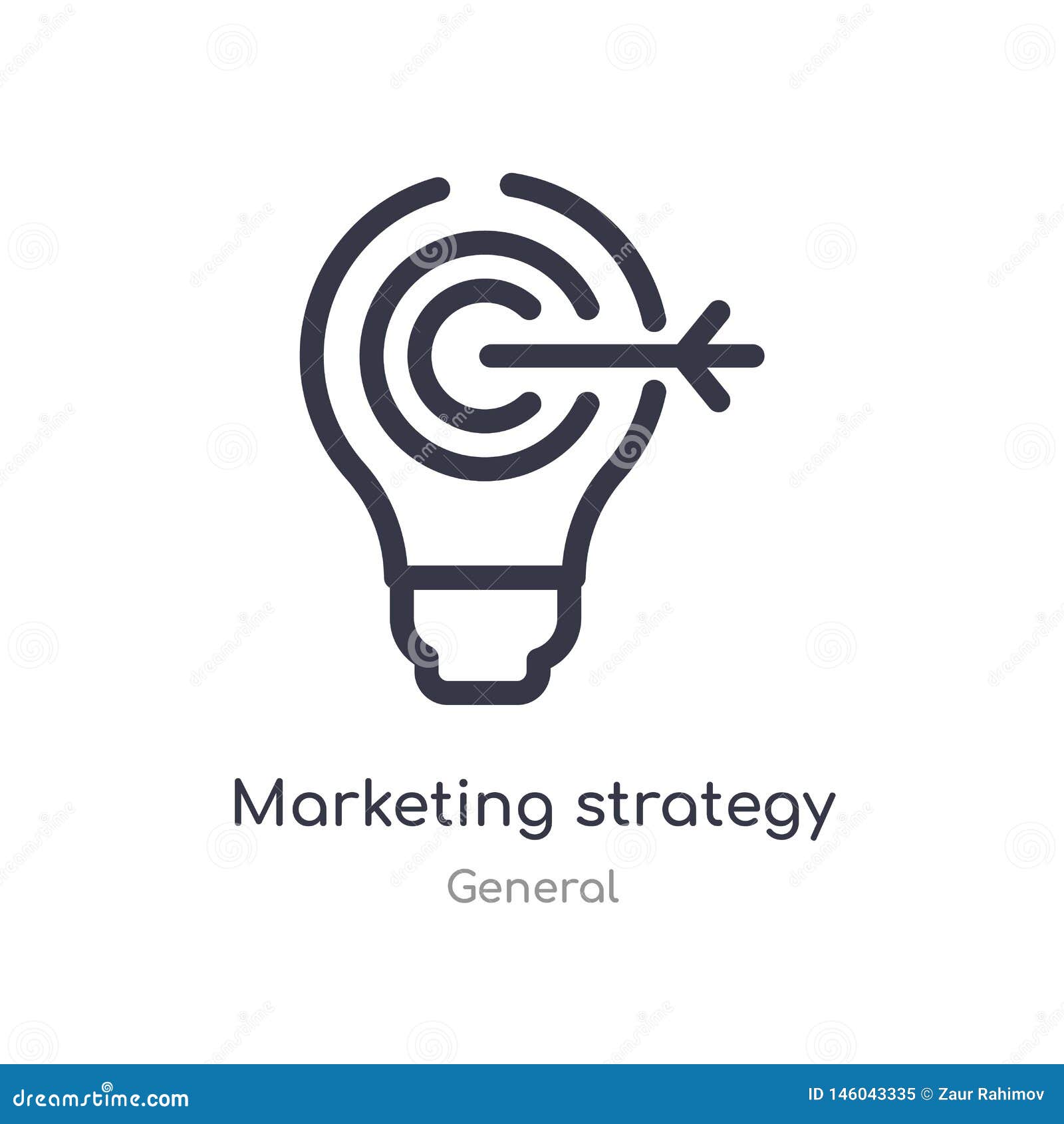 Marketing Strategy Outline Icon. Isolated Line Vector Illustration from ... Marketing Strategy Outline Icon. Isolated Line Vector Illustration from ...