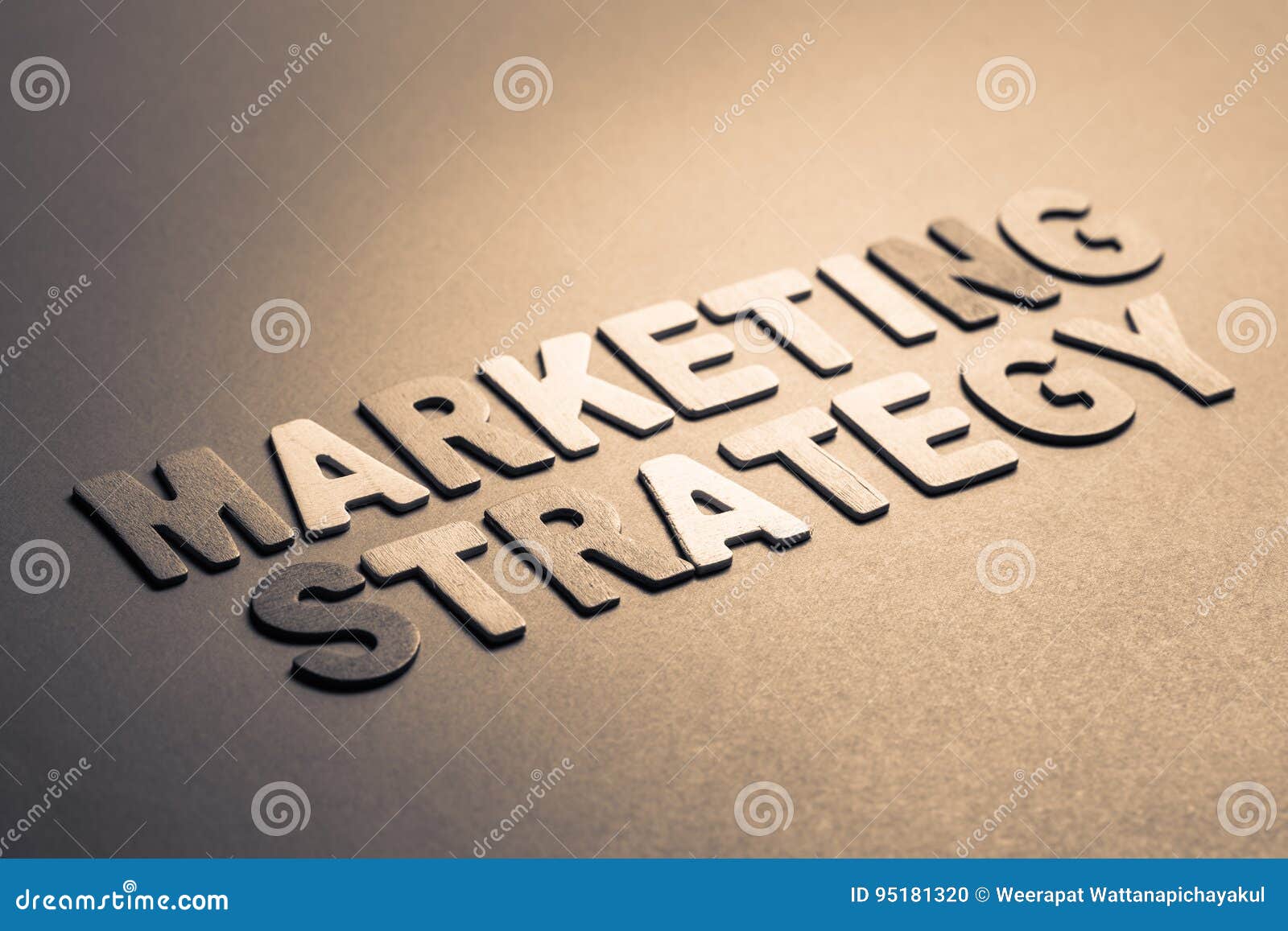 Marketing Strategy stock photo. Image of wood, business - 95181320