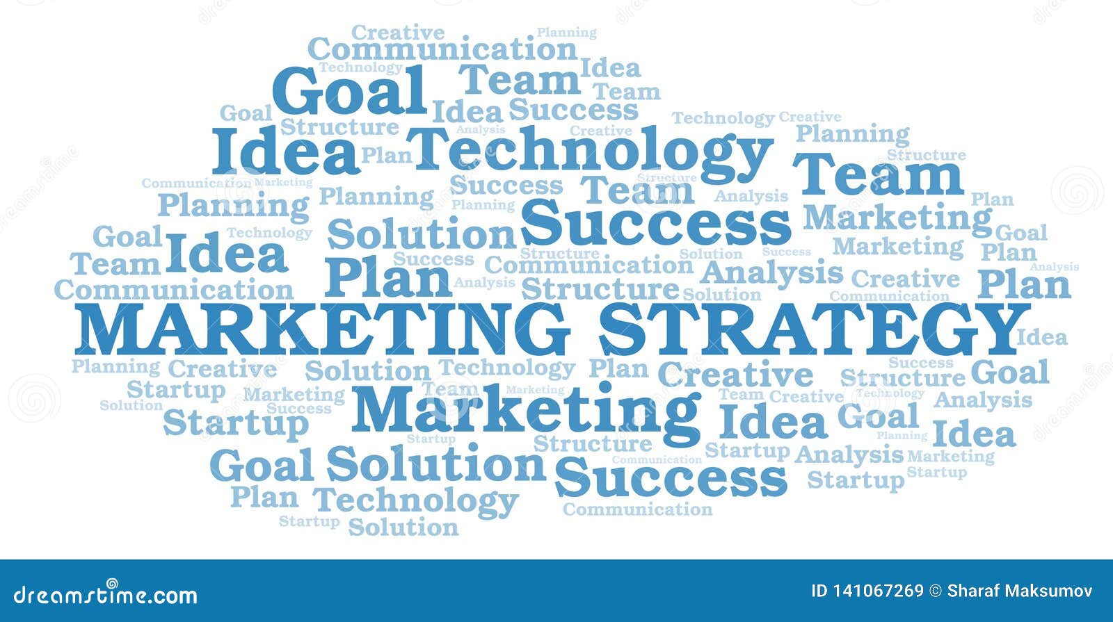 Marketing Strategy Word Cloud Stock Illustration - Illustration of ...