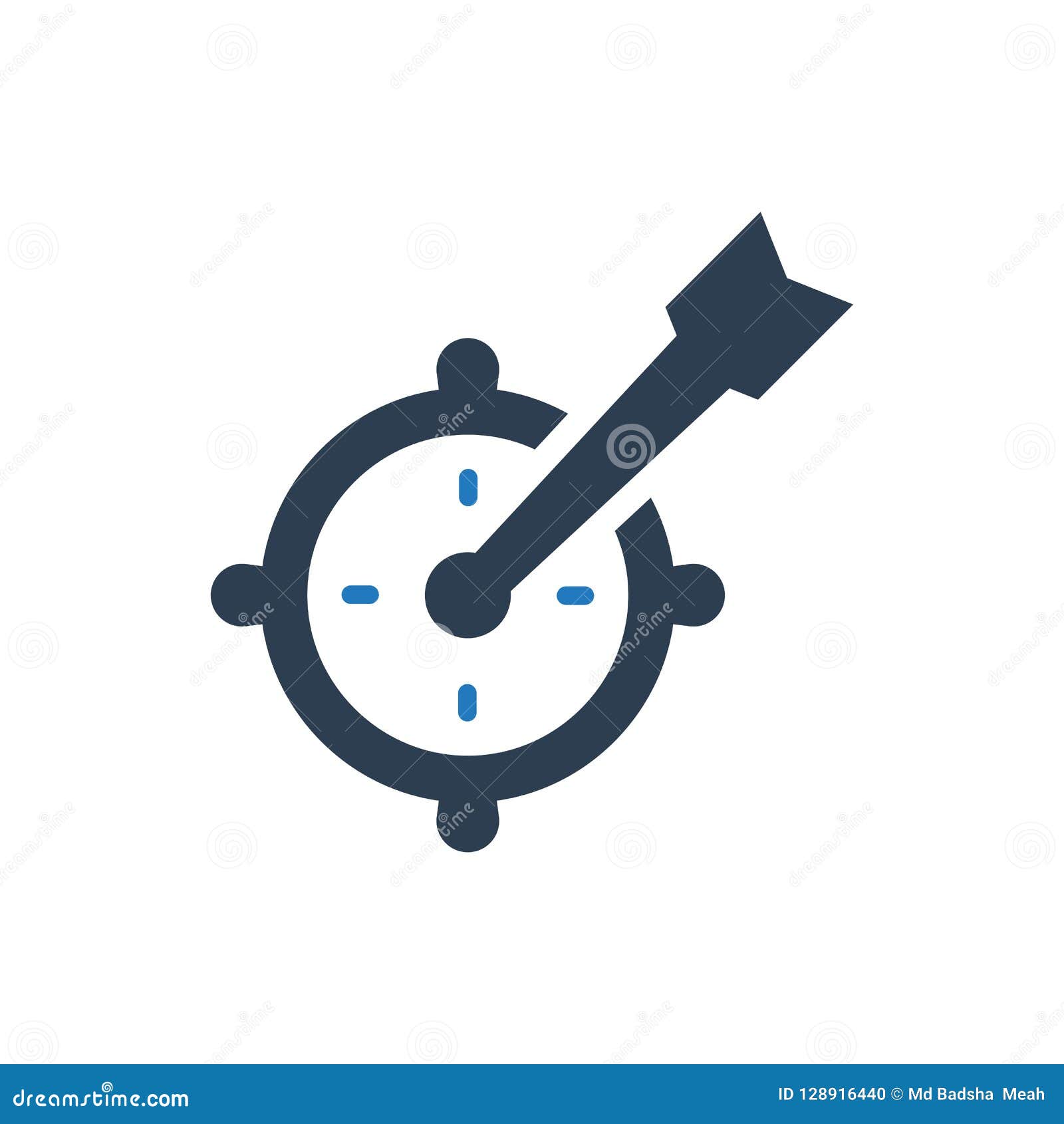 Marketing target icon stock vector. Illustration of focus - 128916440