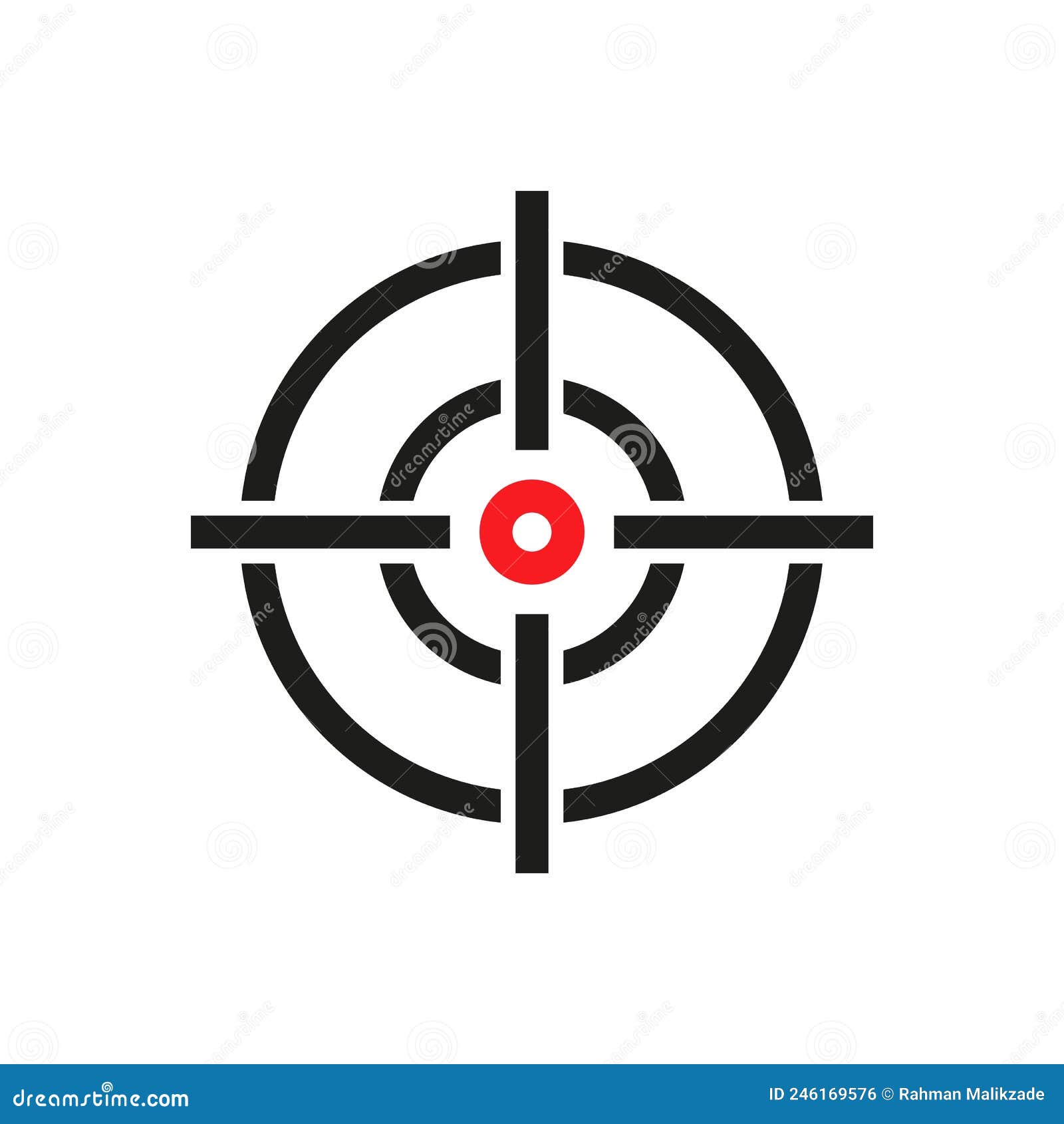 Marketing Target Line Icon Vector. Target and Goal Symbol Stock Vector ...