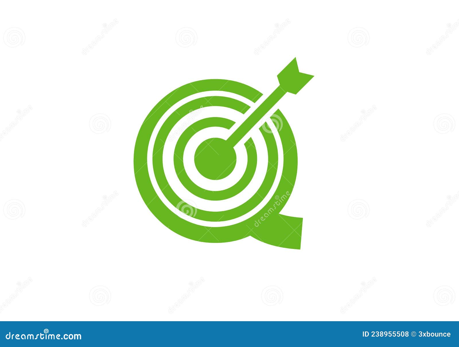 Marketing Target Vector with Q Letter. Shot Target Logo with Q Letter ...