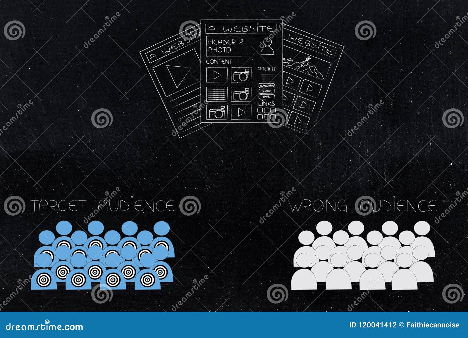 Different Type of Websites with Target Audience and Wrong Audience ...
