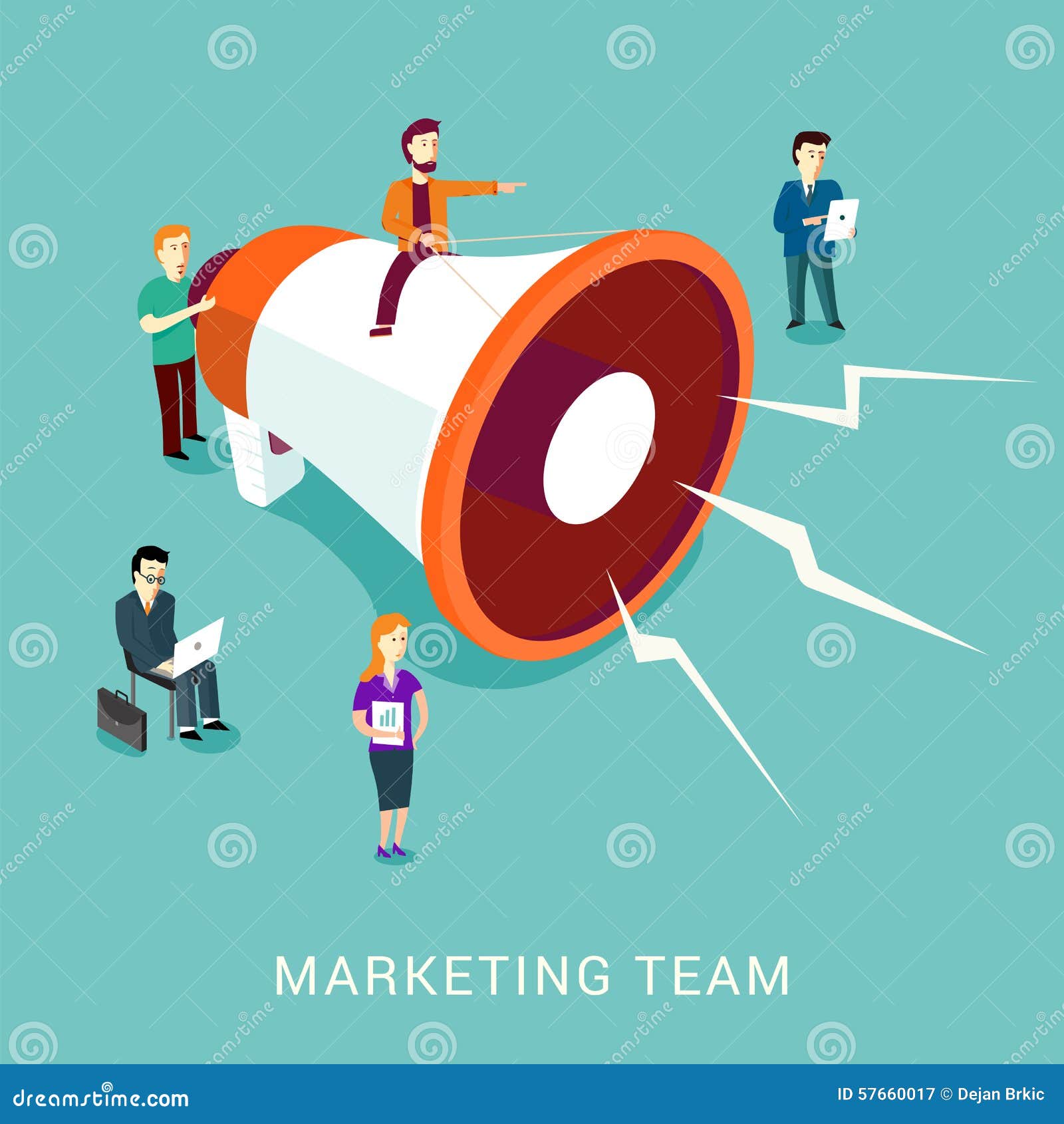 Marketing Team stock vector. Illustration of megaphone - 57660017 Marketing Team stock vector. Illustration of megaphone - 57660017