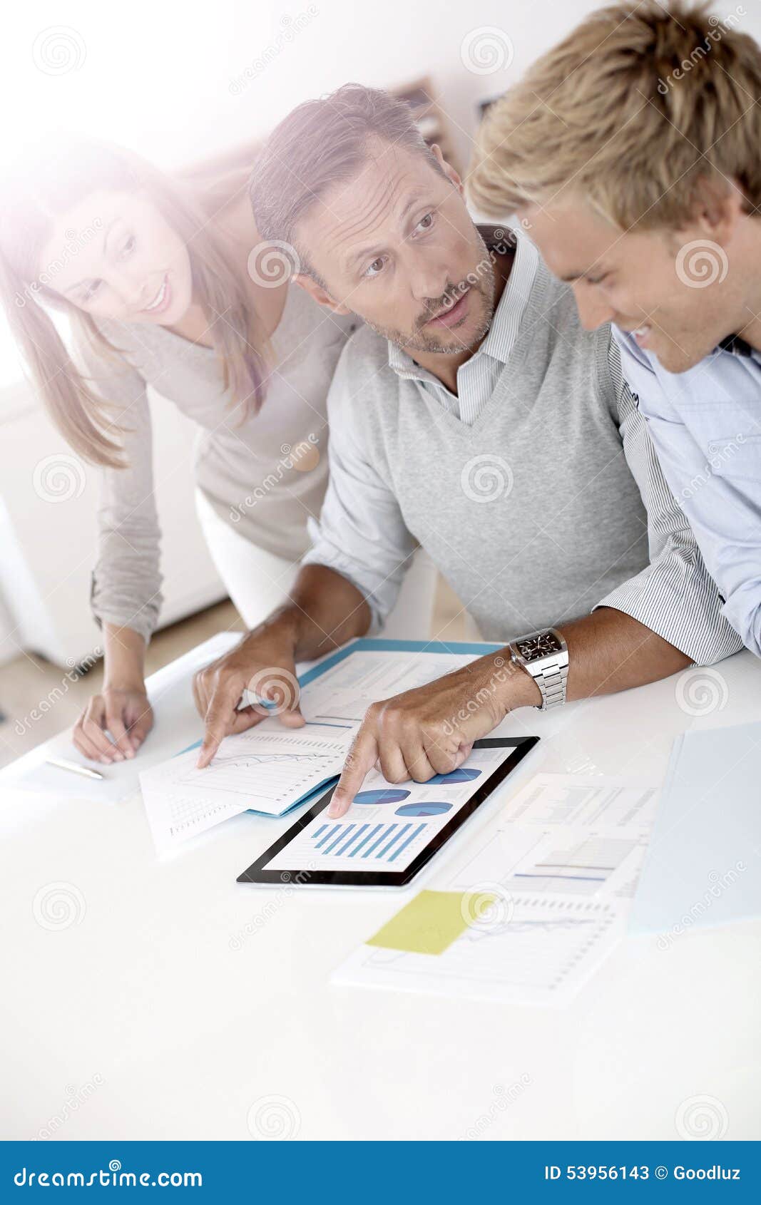 Marketing Team Working Making Business Strategy Stock Image - Image of ...