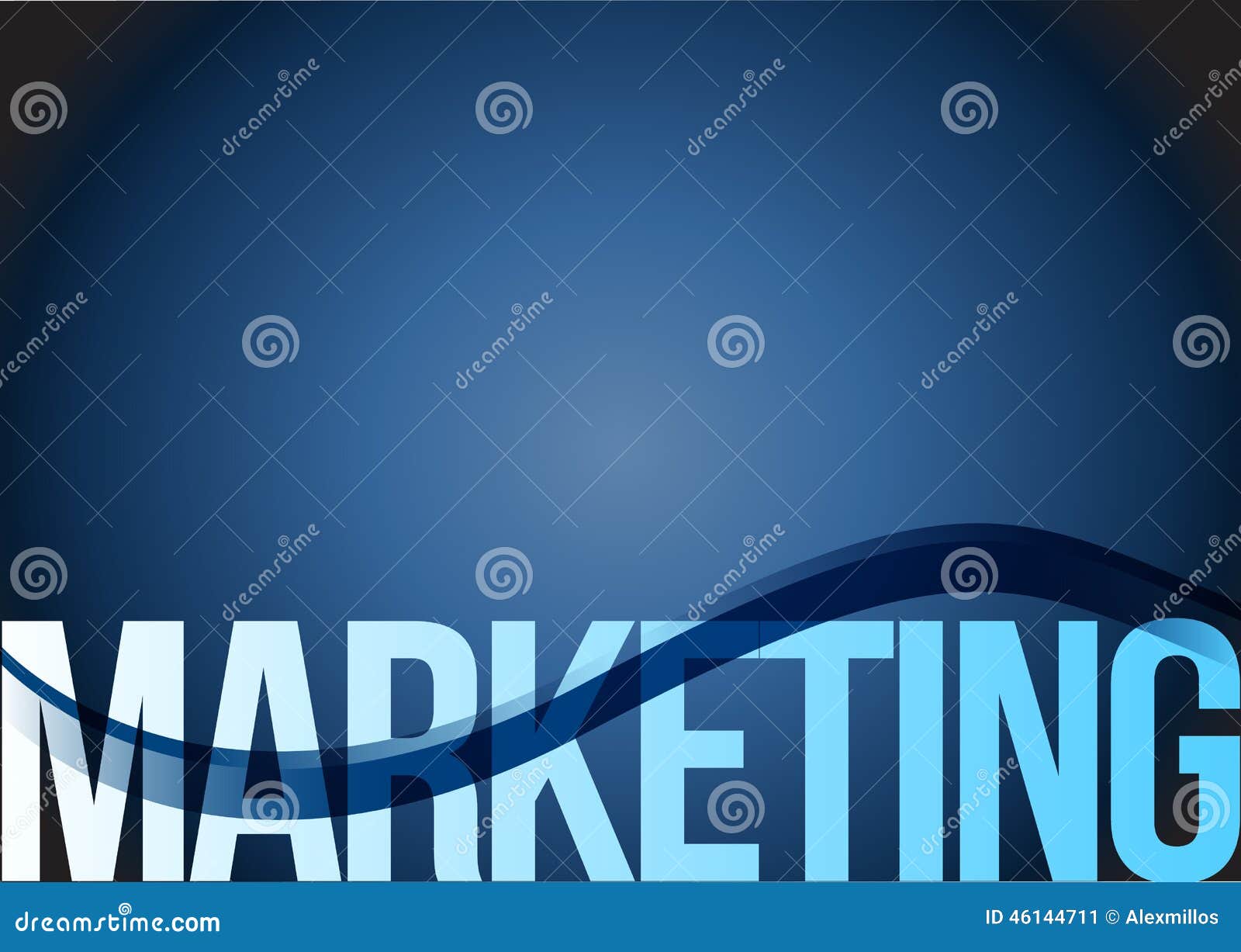 Marketing Text Blue Background Stock Illustration - Illustration of ...