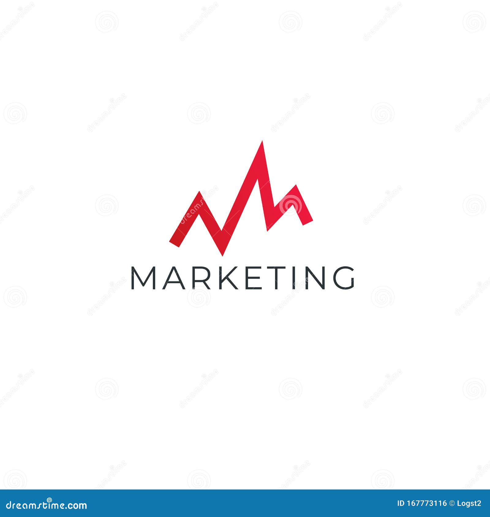 Marketing Vector Logo. M Letter Vector Logo Stock Vector - Illustration ...