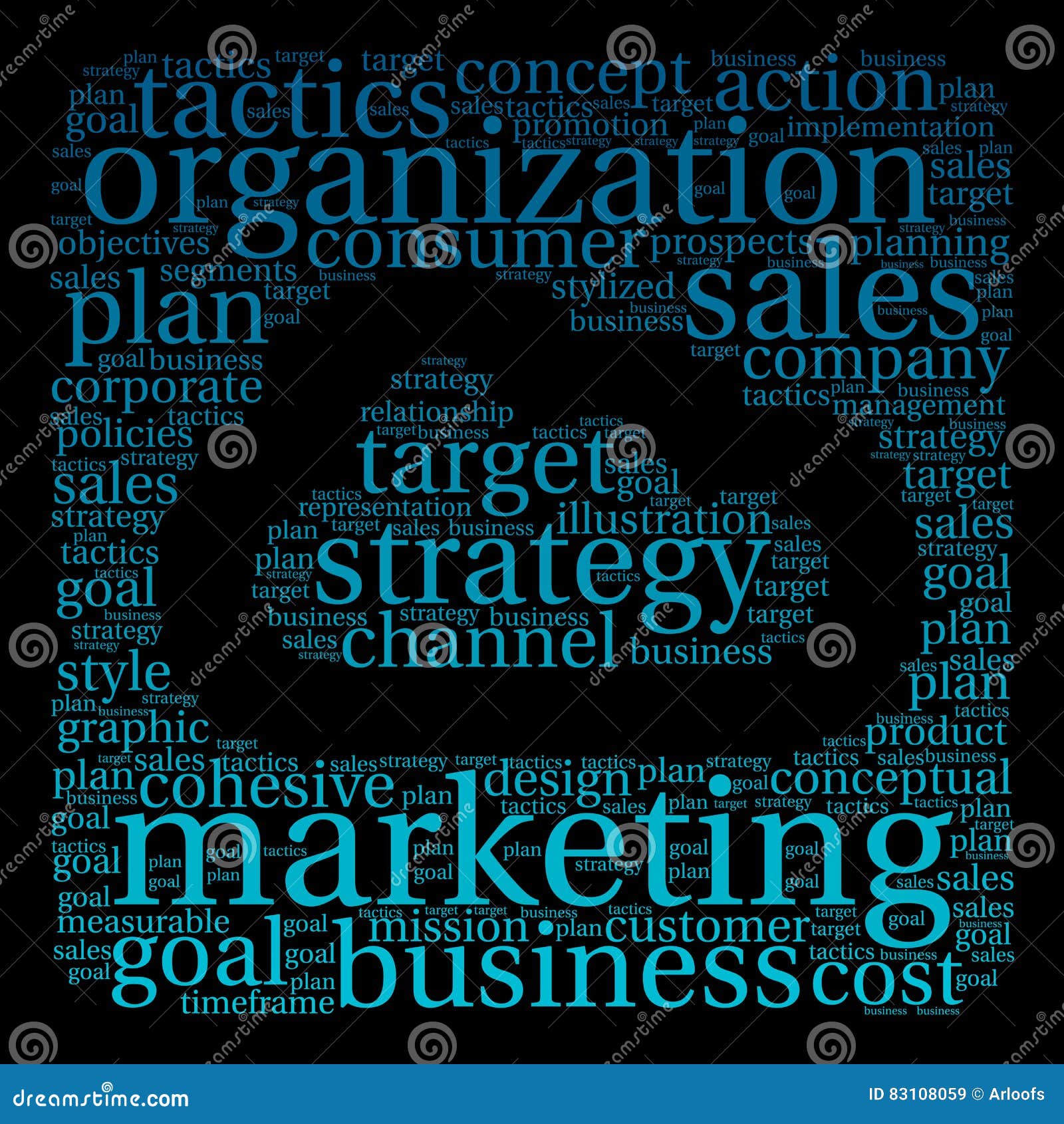 Marketing Word Cloud stock vector. Illustration of company - 83108059