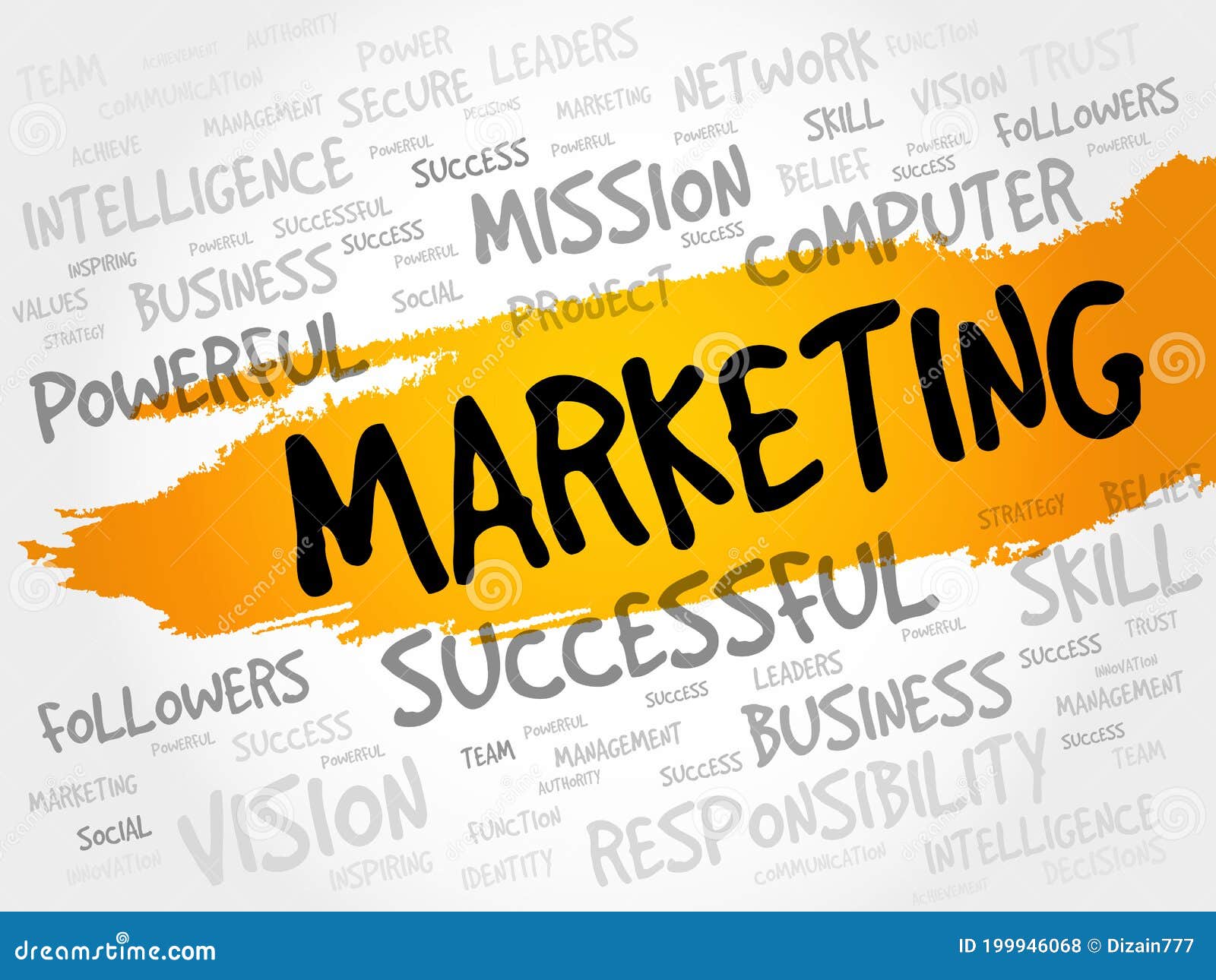 MARKETING word cloud stock illustration. Illustration of online - 199946068