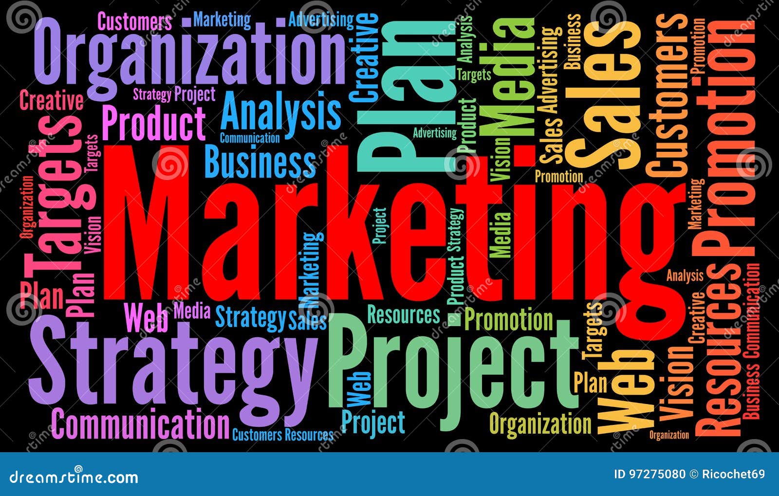 Marketing Word Cloud Concept Stock Illustration - Illustration of ...
