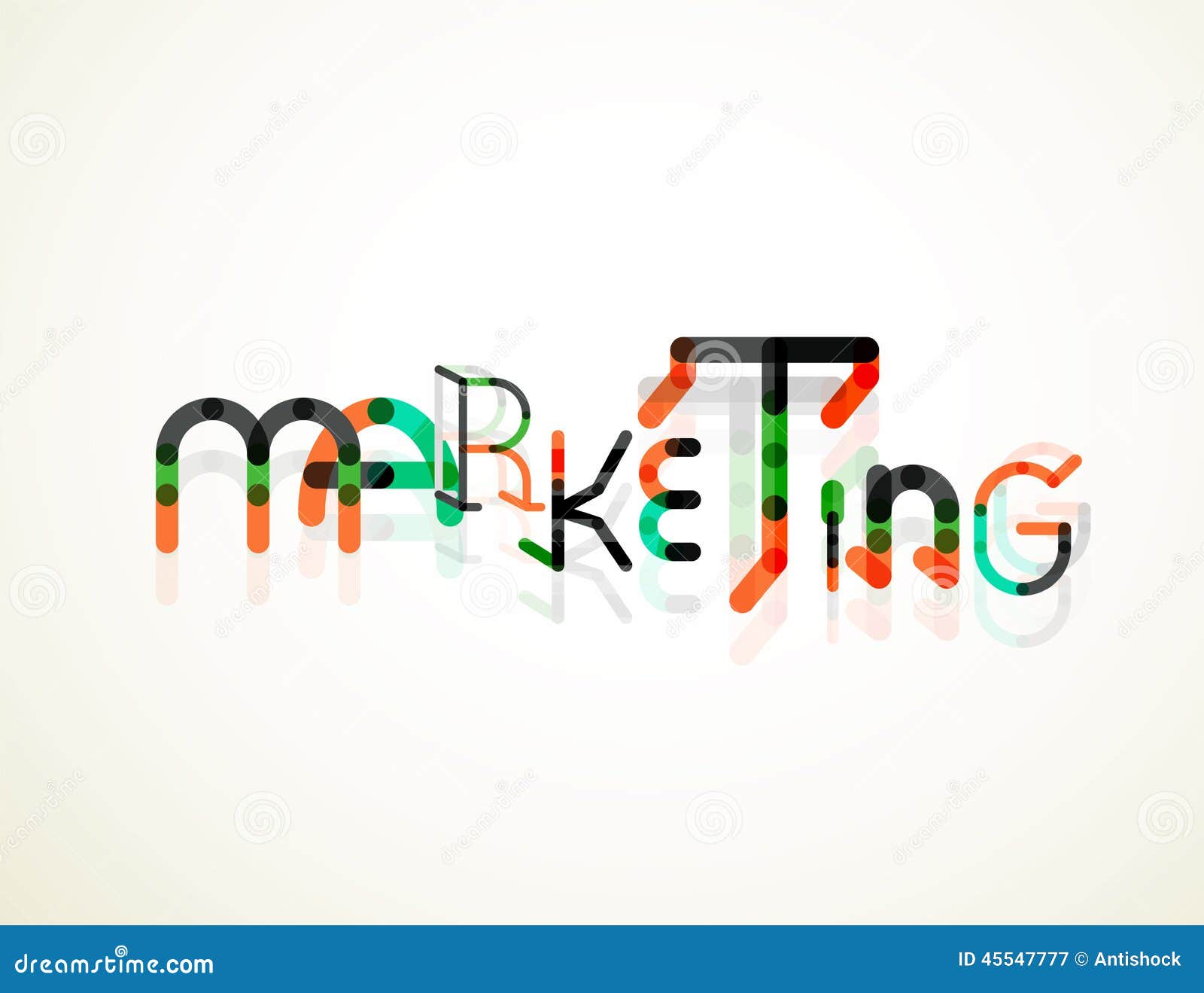 Marketing Word Font Concept Stock Vector - Illustration of background ...