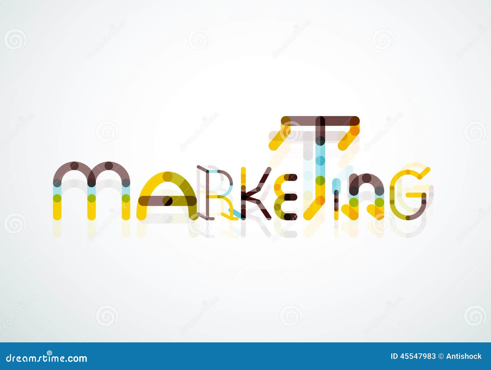 Marketing Word Font Concept Stock Vector - Illustration of design ...