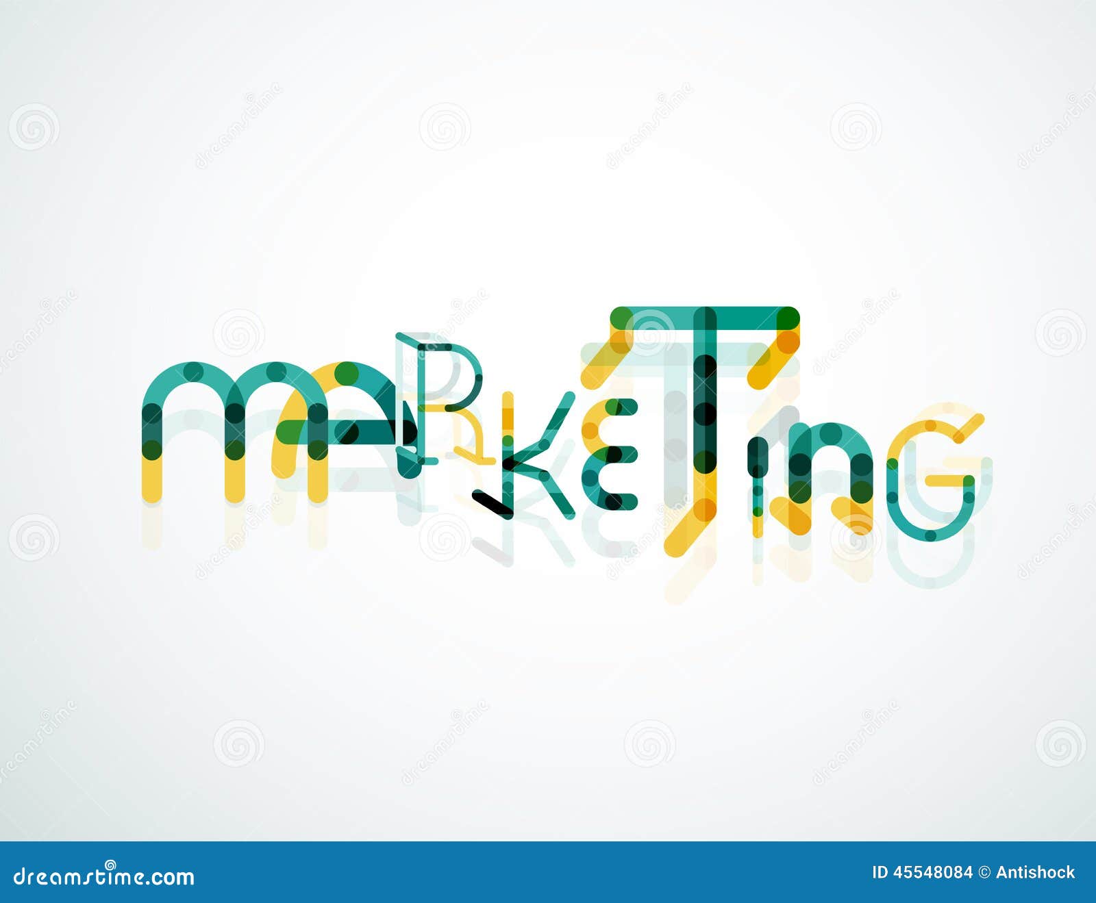 Marketing Word Font Concept Stock Vector - Illustration of background ...