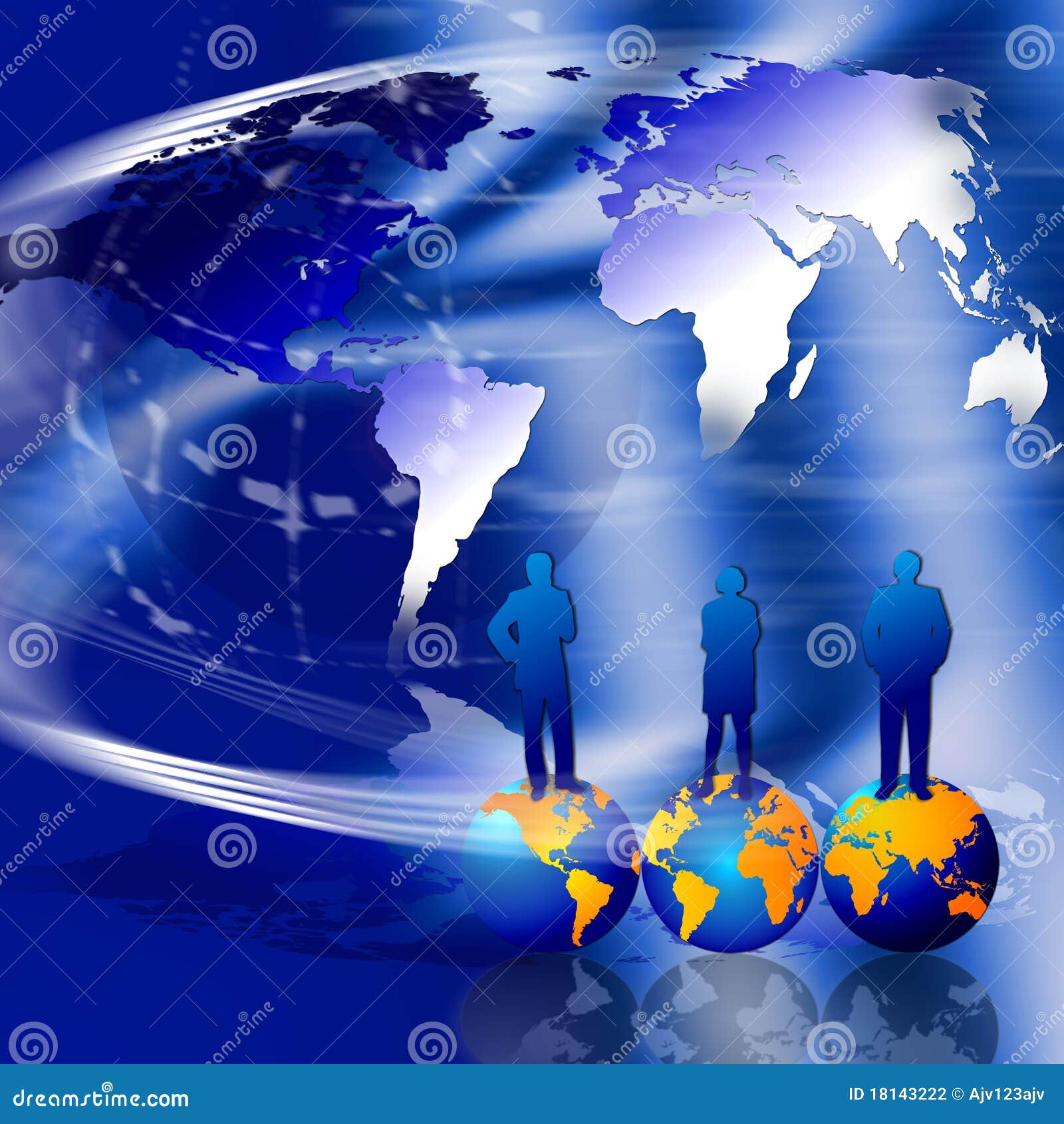 World Map Shows Background Globalization And Template Stock Image ...