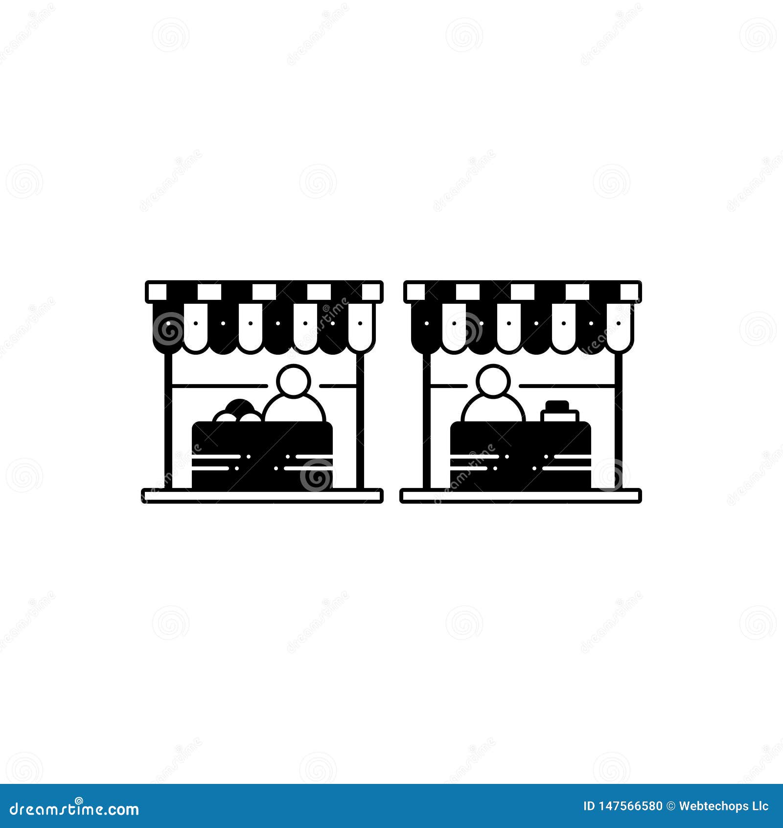 Black Solid Icon for Marketplace, Bazaar and Advertisement Stock ...