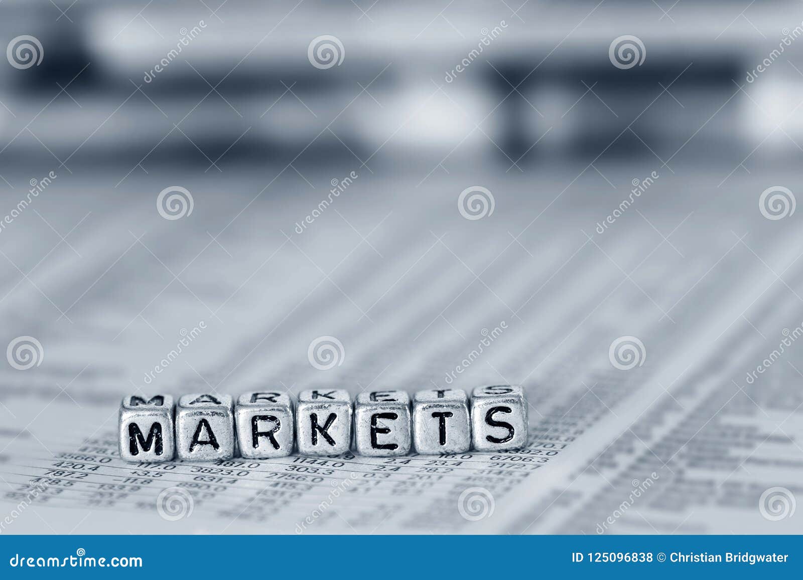 Markets on Beads on the Stocks and Shares Page of a Newspaper Stock ...