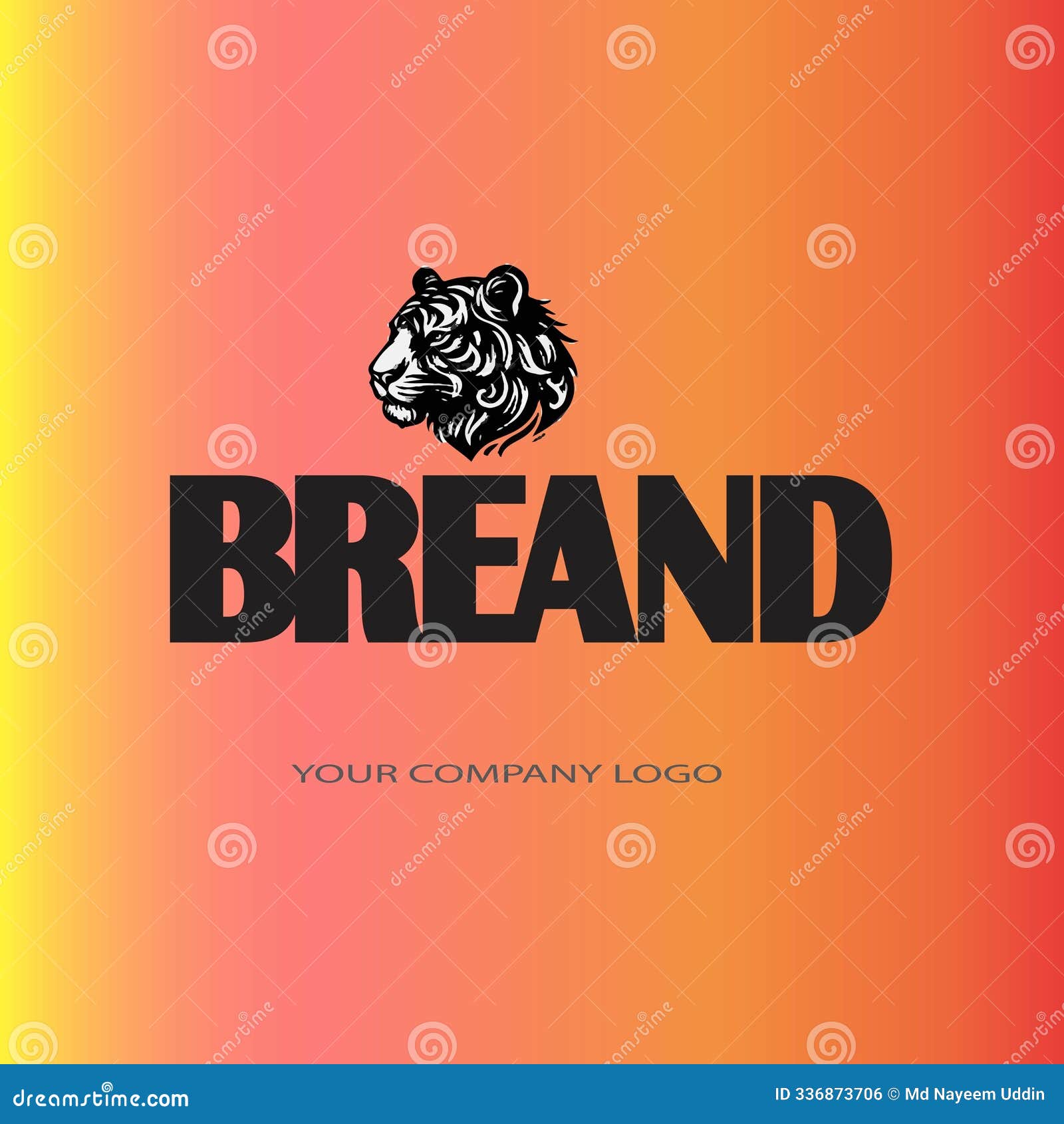 Tiger bread logo design stock vector. Illustration of cartoon - 336873706