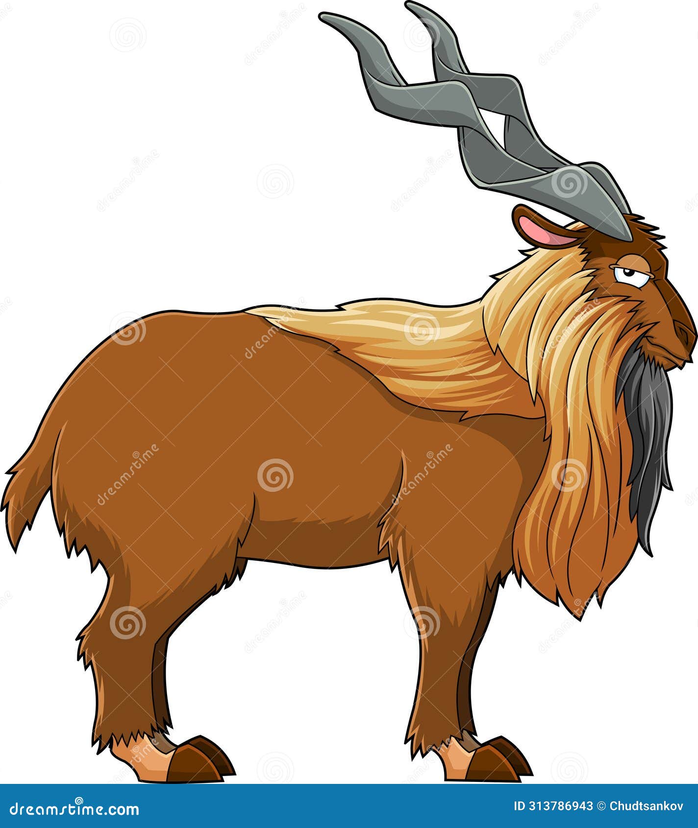 Markhor Animal Cartoon Character | CartoonDealer.com #324267419