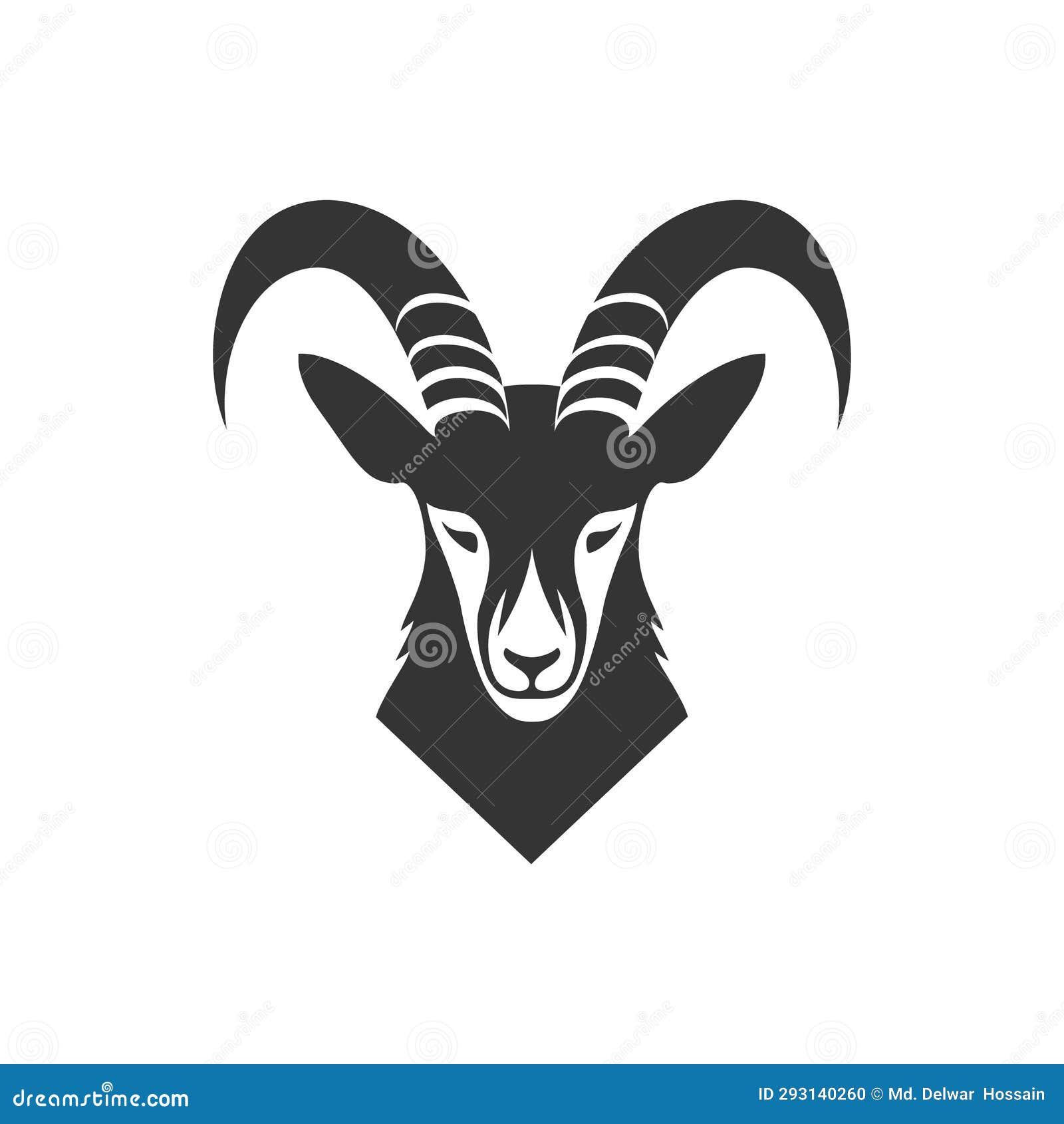 Markhor icon stock vector. Illustration of markhor, icon - 293140260