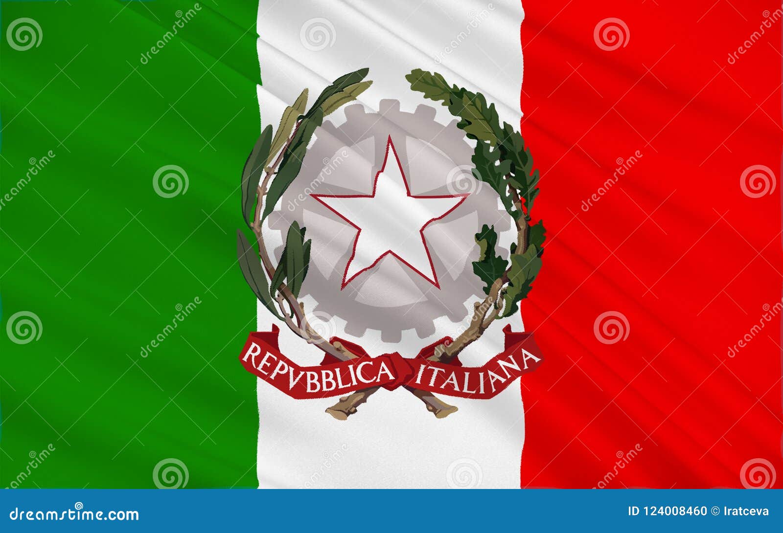 Markierungsfahne Von Italien Stock Abbildung - Illustration von emblem ...