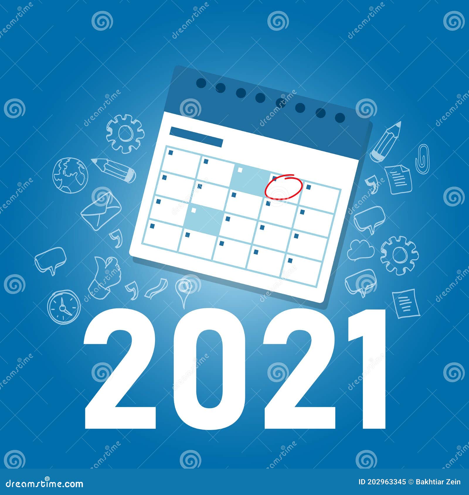 Marking Calendar for 2021 Target Event New Year Realization Special ...