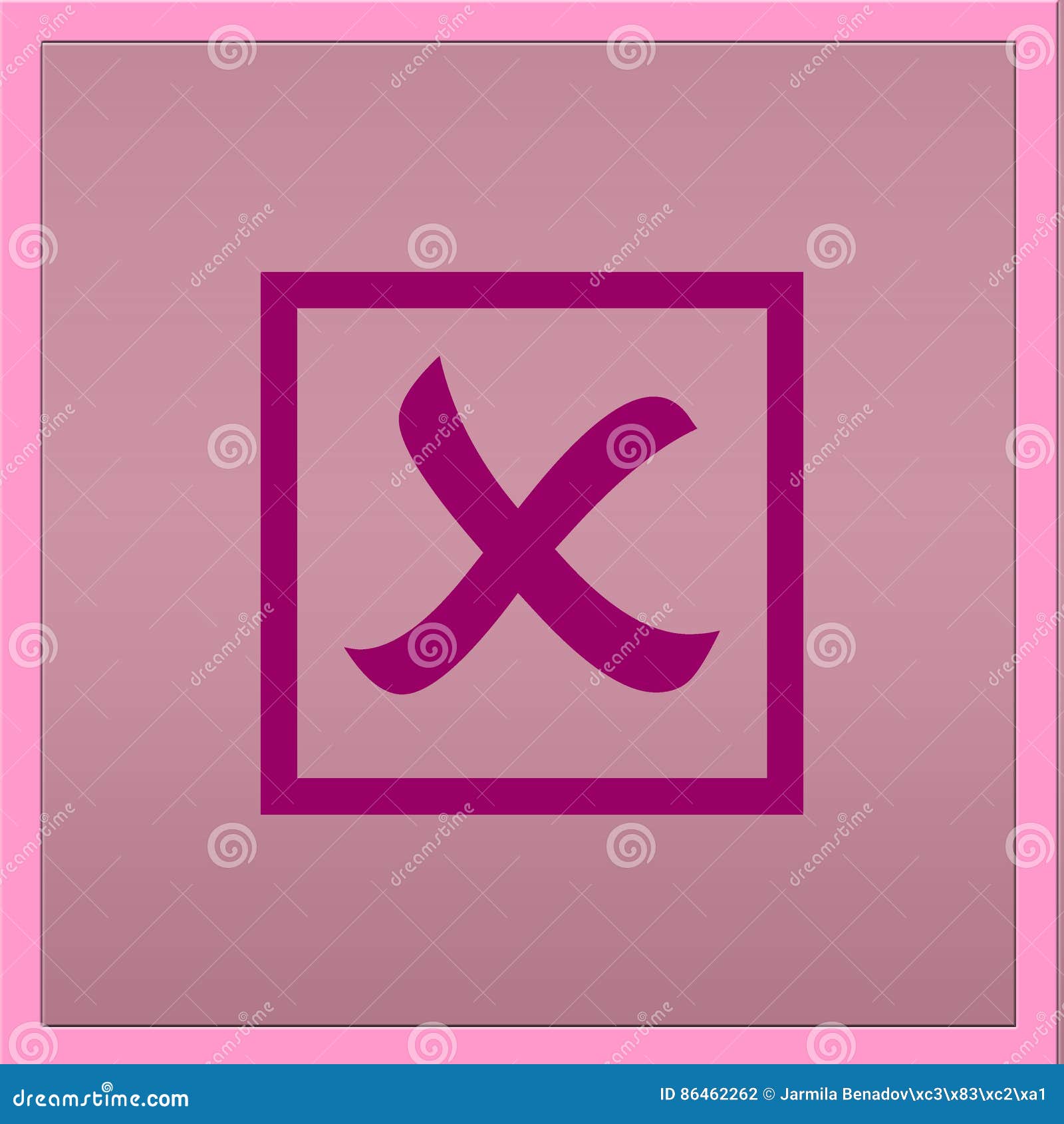 Marking a cross stock illustration. Illustration of cross - 86462262