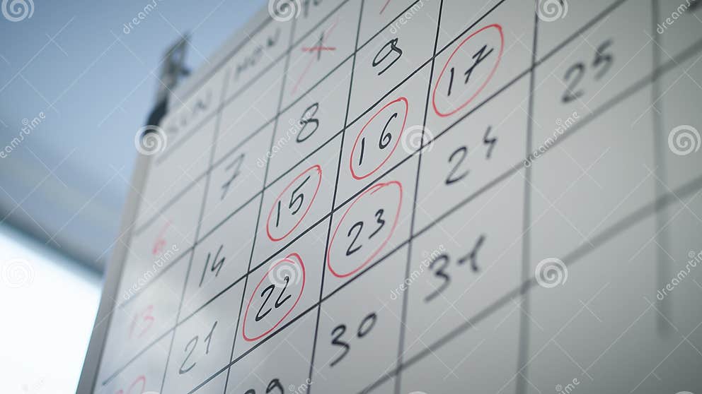 Marking Dates on a Calendar Stock Image - Image of appointment ...