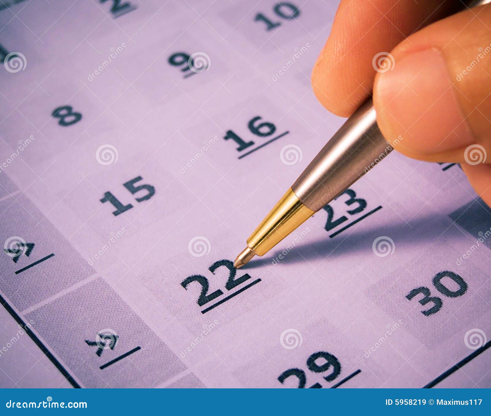 Marking day in calendar stock image. Image of reminder - 5958219