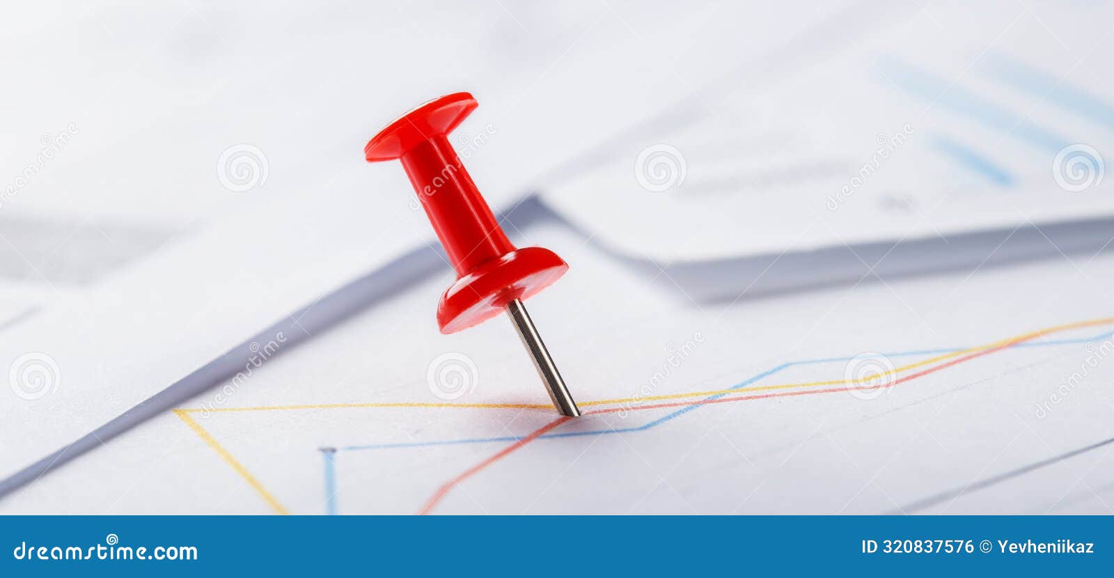 Marking Financial Chart by Pins.Share Listing and Checking Financial ...