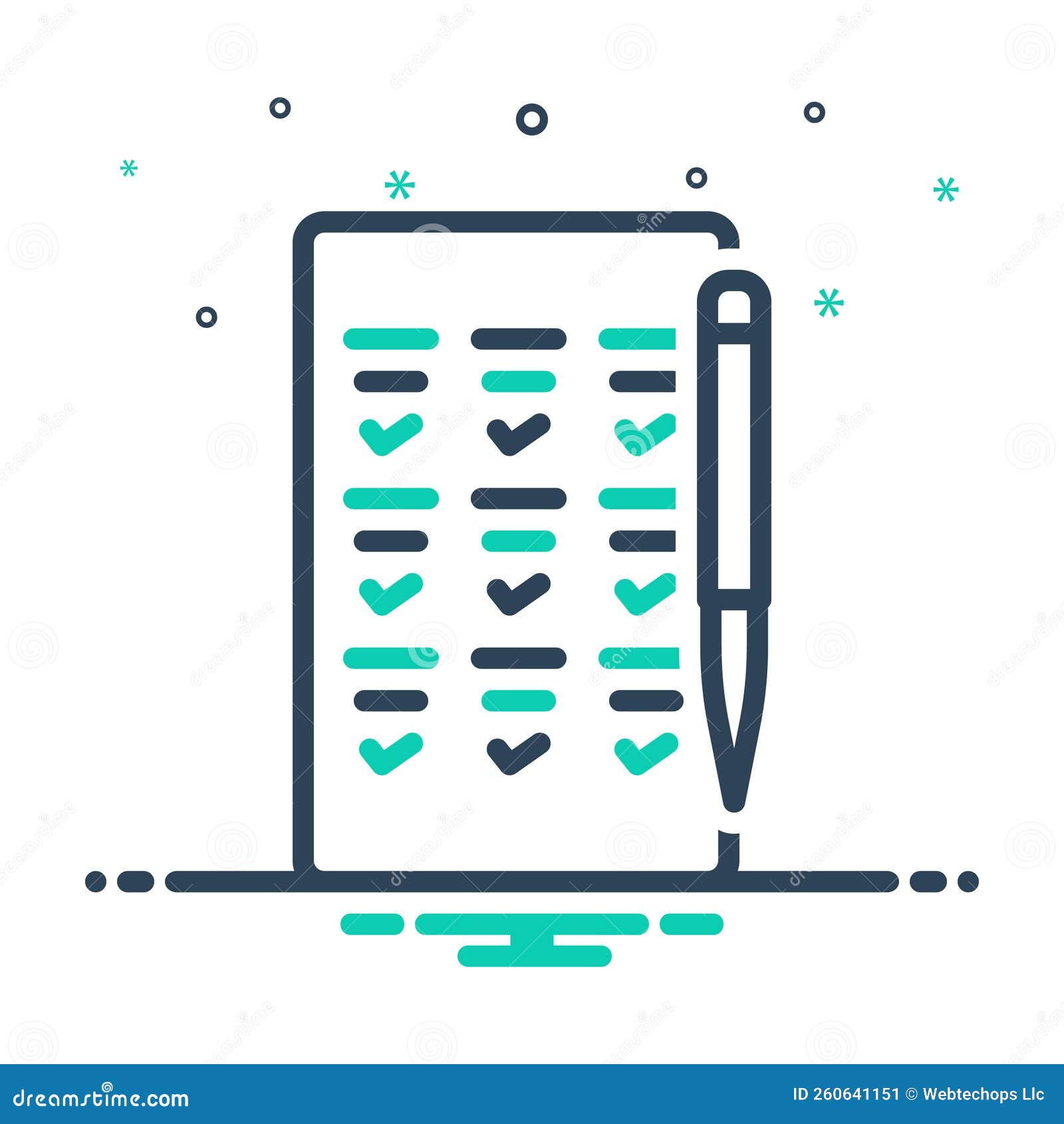 Mix Icon for Marking, Checklist and Pen Stock Vector - Illustration of ... Mix Icon for Marking, Checklist and Pen Stock Vector - Illustration of ...