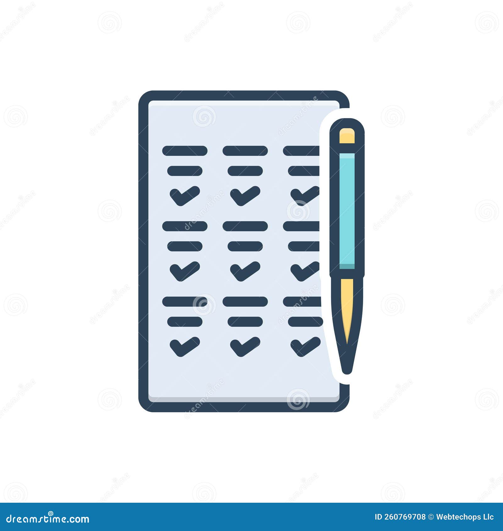 Color Illustration Icon for Marking, Checklist and Examine Stock ...