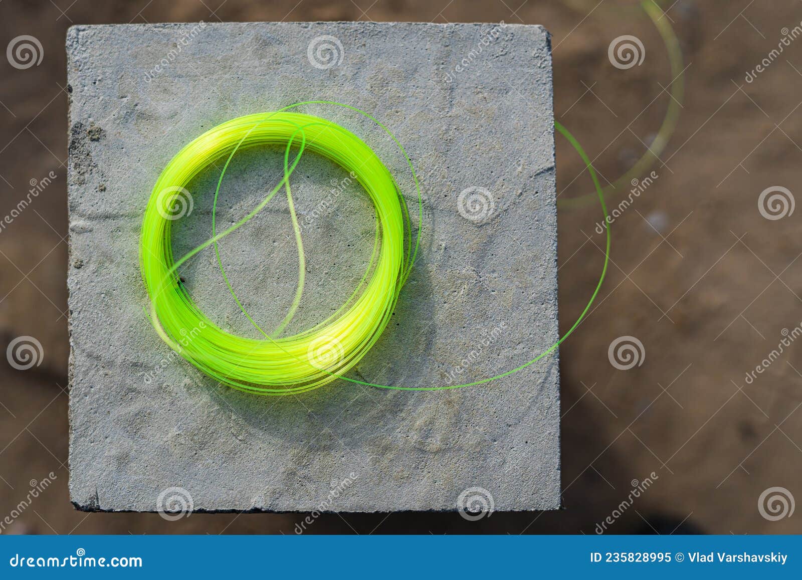 The Marking Line Lies on a Concrete Post Stock Image - Image of post ...