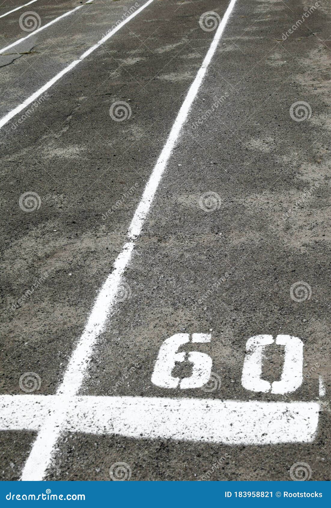 Marking Lines and Numbers on the Asphalt Surface Stock Image - Image of ...