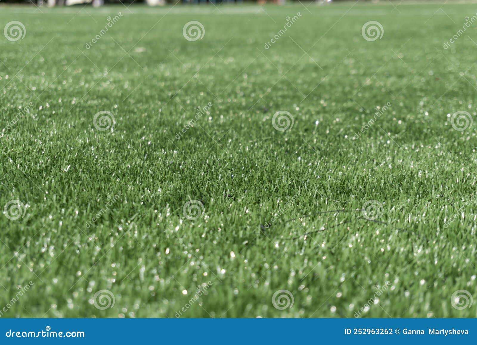Marking on a Modern Stadium with Artificial Turf. Stock Photo - Image ...