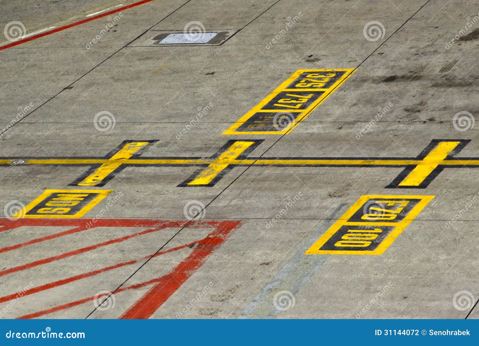 Marking on taxiway stock photo. Image of paint, taxiway - 31144072