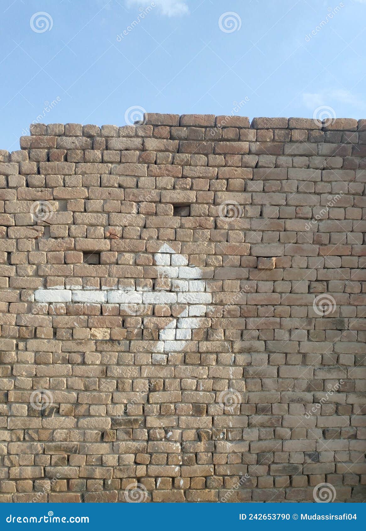 Marking on the wall stock photo. Image of wall, brickwork - 242653790