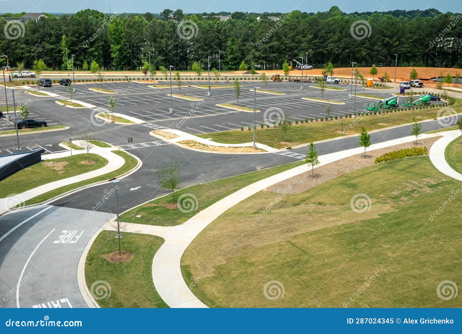 Markings on Asphalt Pavement Indicating Parking Spaces Stock Image ...
