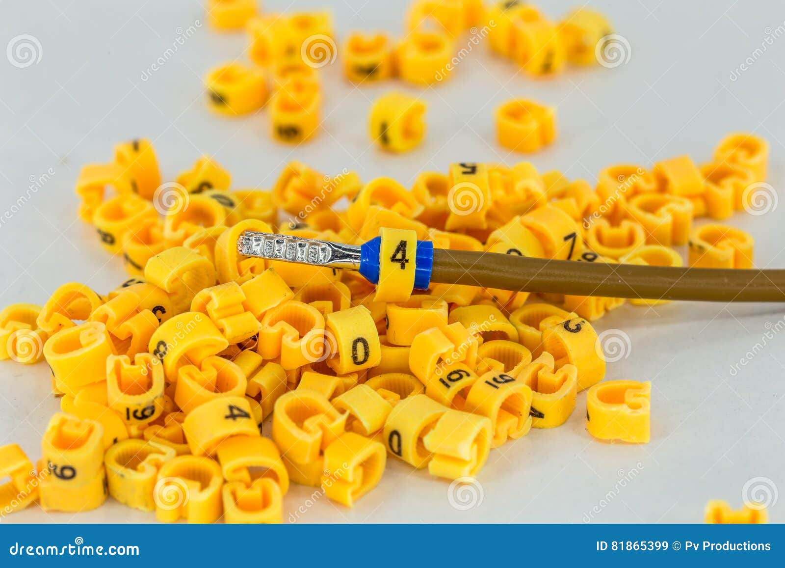 Markings for Electric Cables on White Background Stock Image - Image of ...