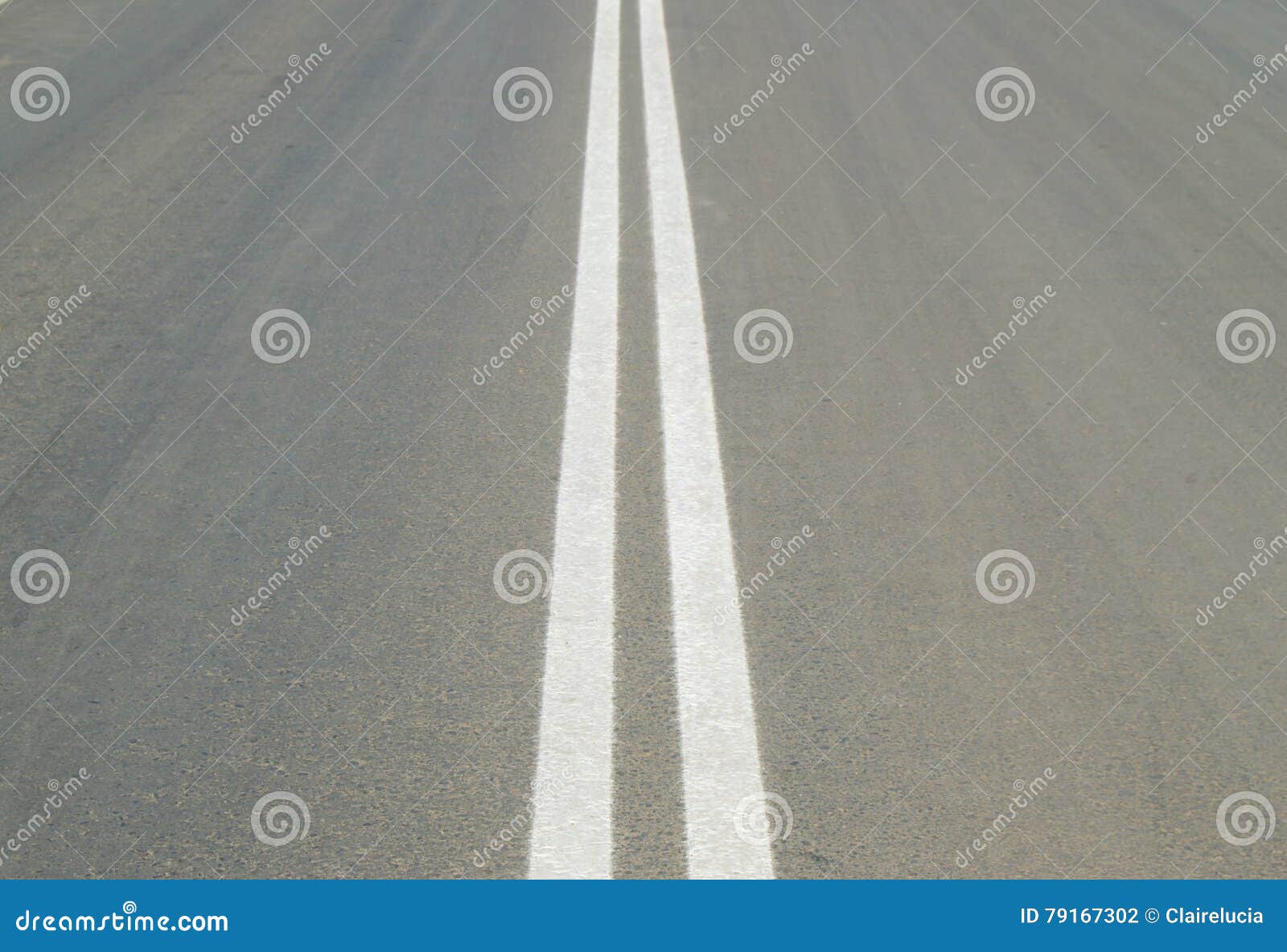 Markings on the Road Double Solid Line Stock Photo - Image of safety ...