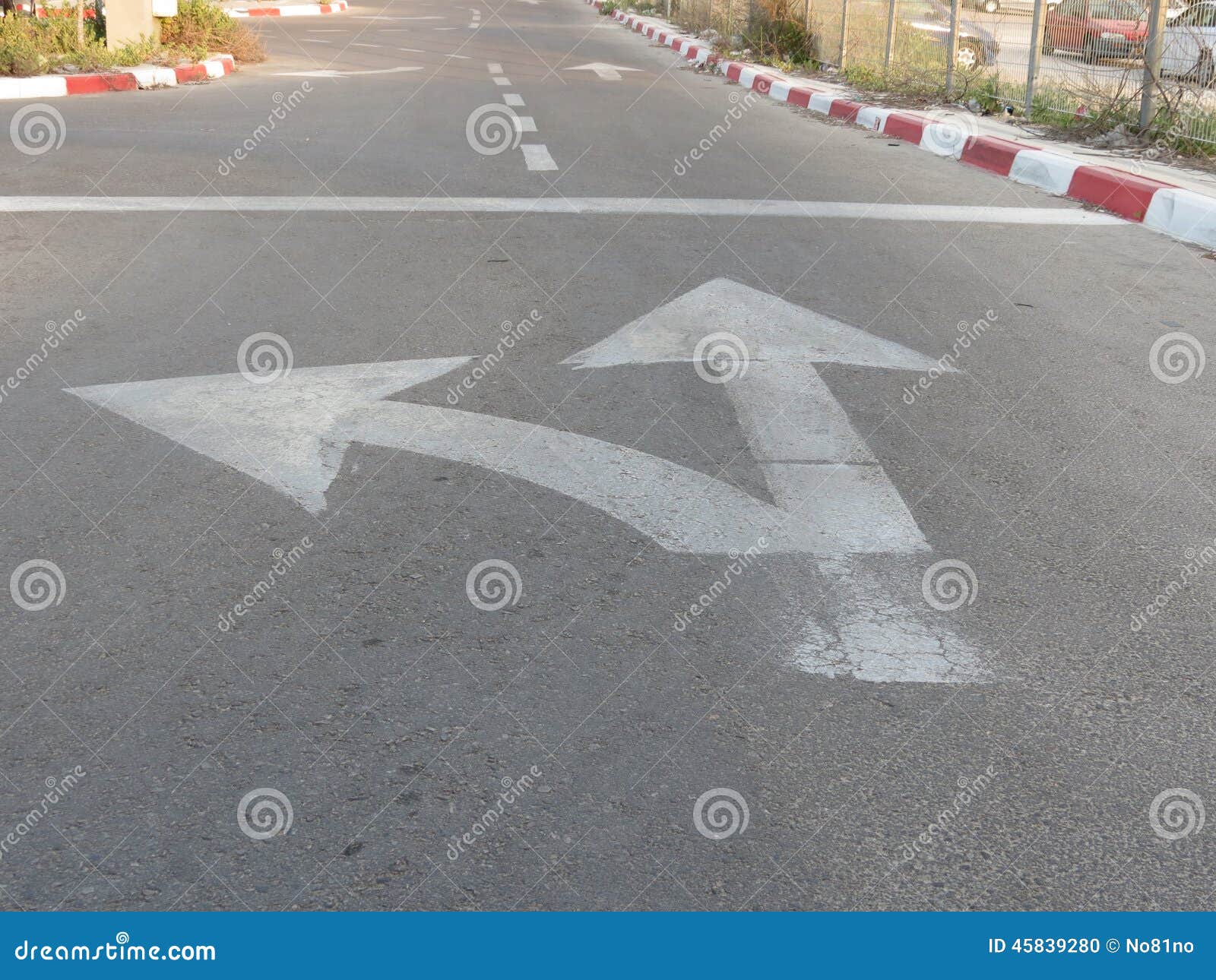 Markings on the road stock photo. Image of asphalt, sign - 45839280