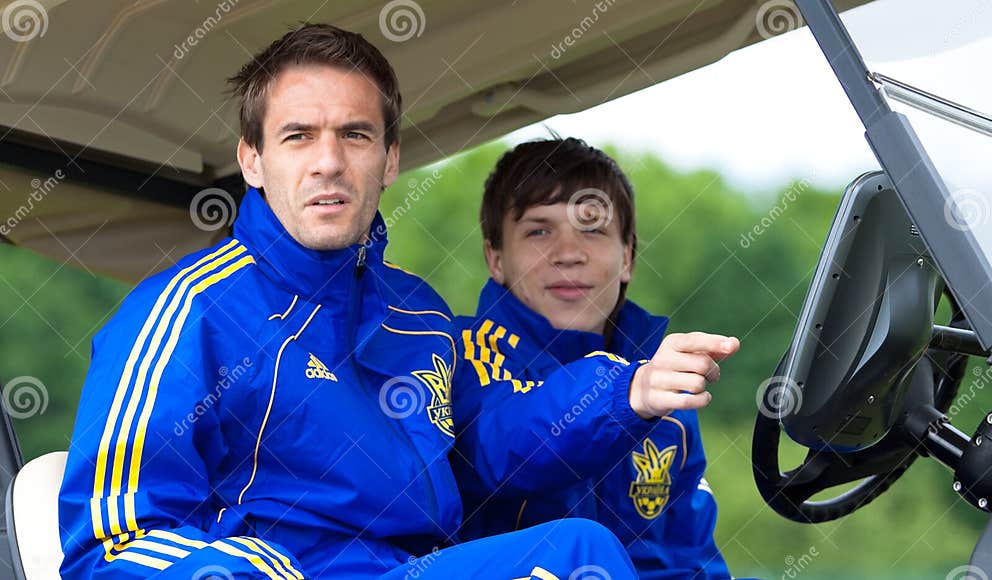 Marko Devic (L) and Yevhen Konoplyanka (R) Editorial Stock Image ...