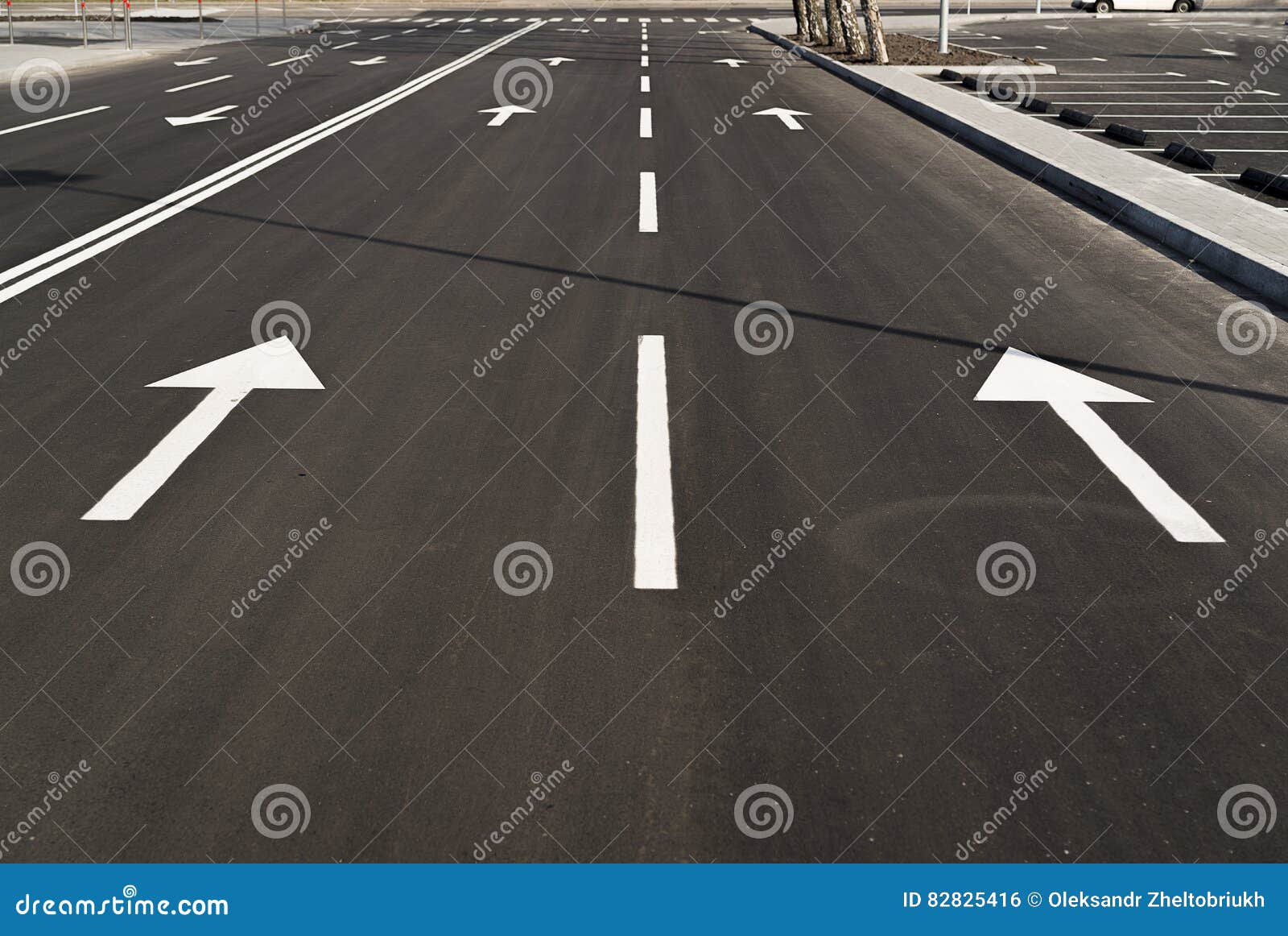 The Marks on the Asphalt Road Street Stock Photo - Image of pointer ...