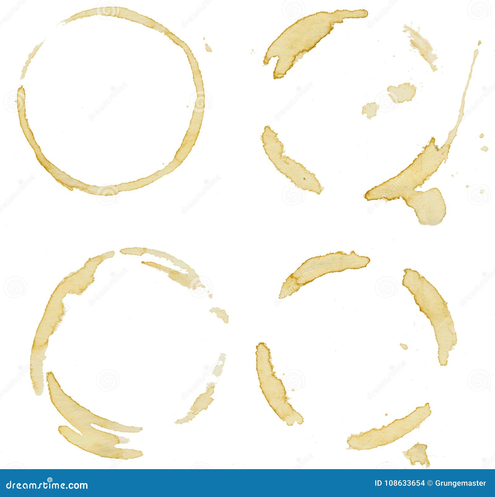 Marks of Coffee Cup, Stains of Coffee Stock Illustration - Illustration ...