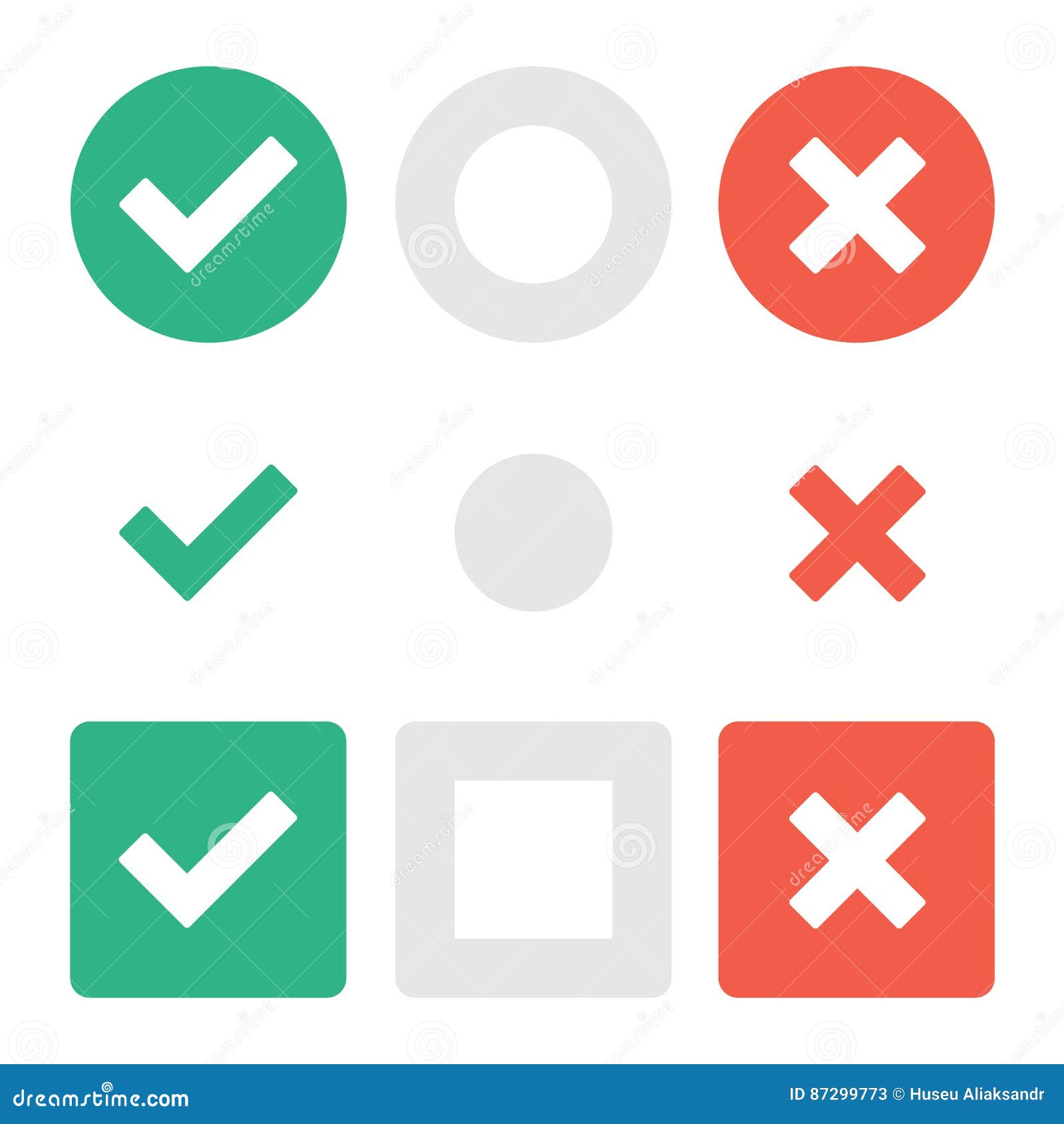 Marks icons set. stock vector. Illustration of circle - 87299773