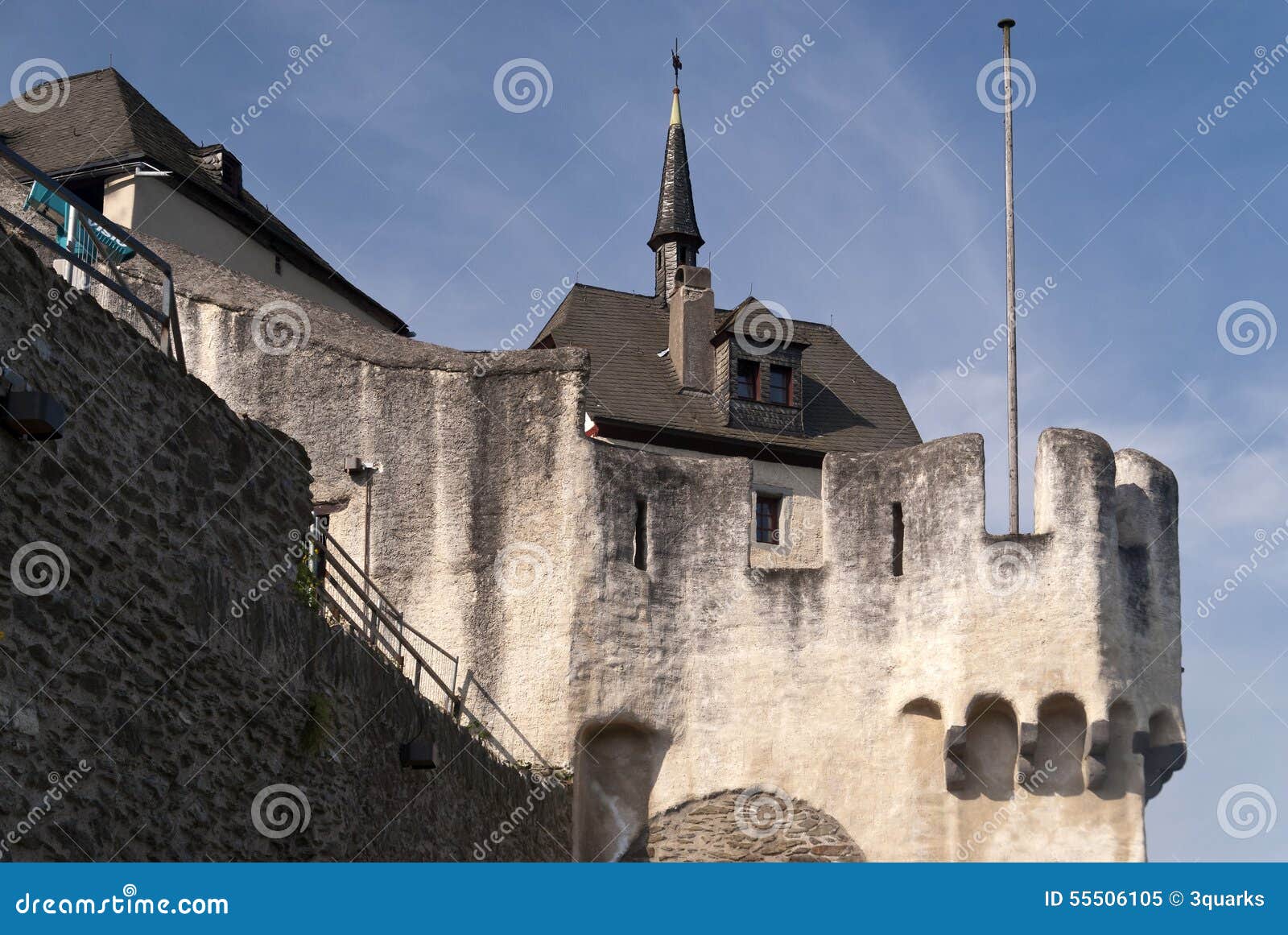 Marksburg Castle at the River Rhine Editorial Image - Image of rhine ...