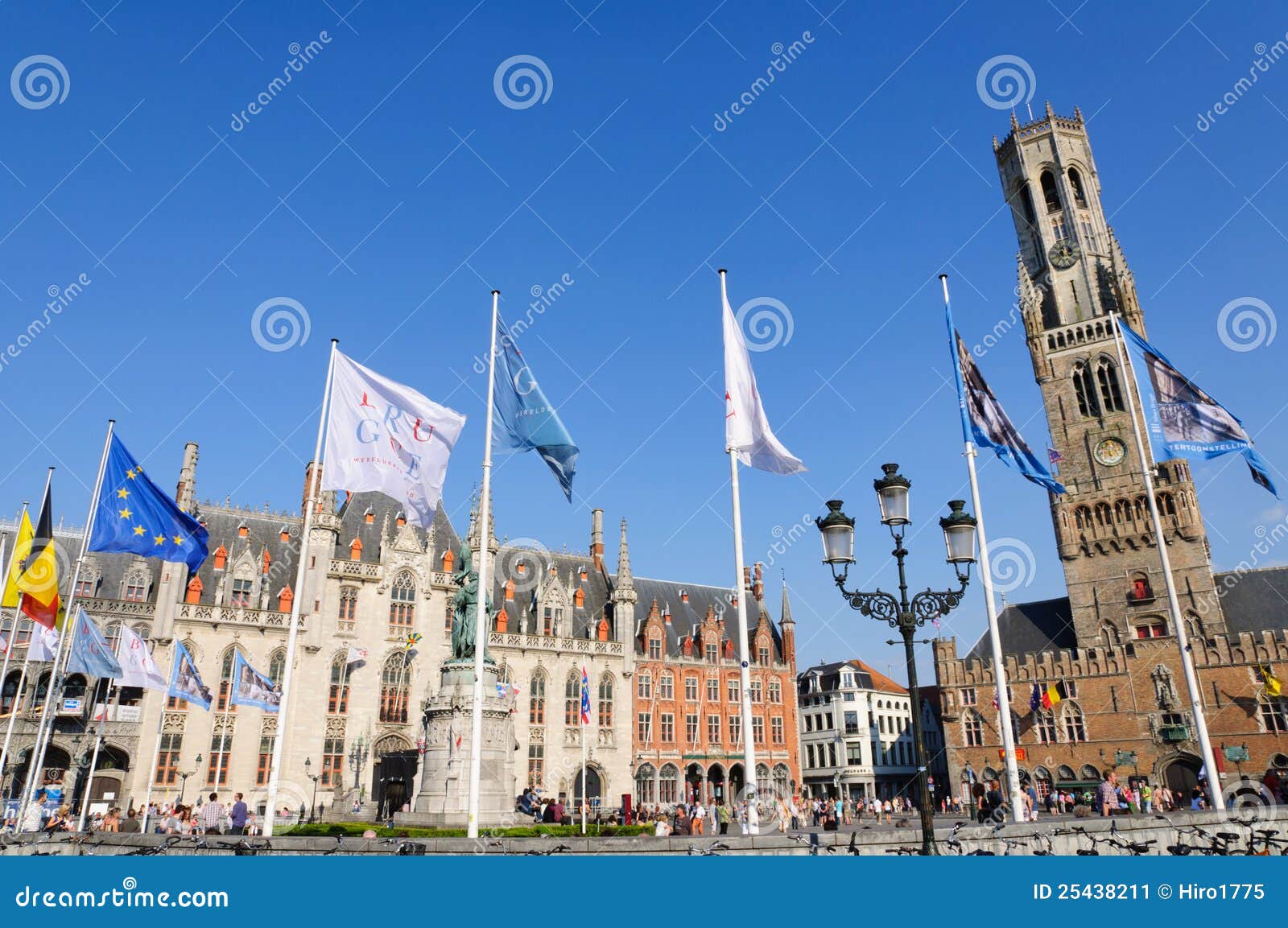 The Markt (Market Square) in Bruges, Belgium Editorial Photo - Image of ...
